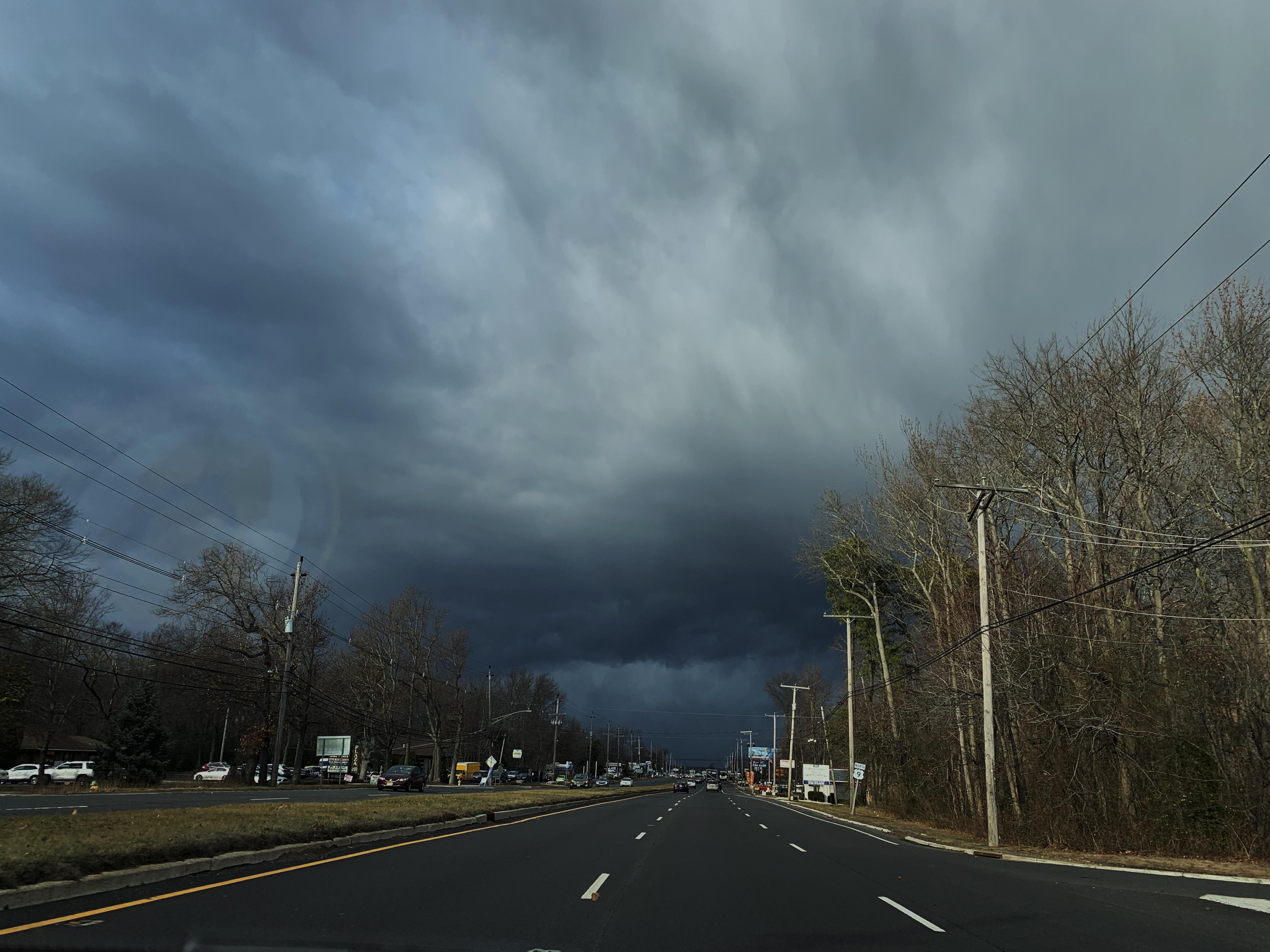 Driving into a thunderstorm. | Scrolller