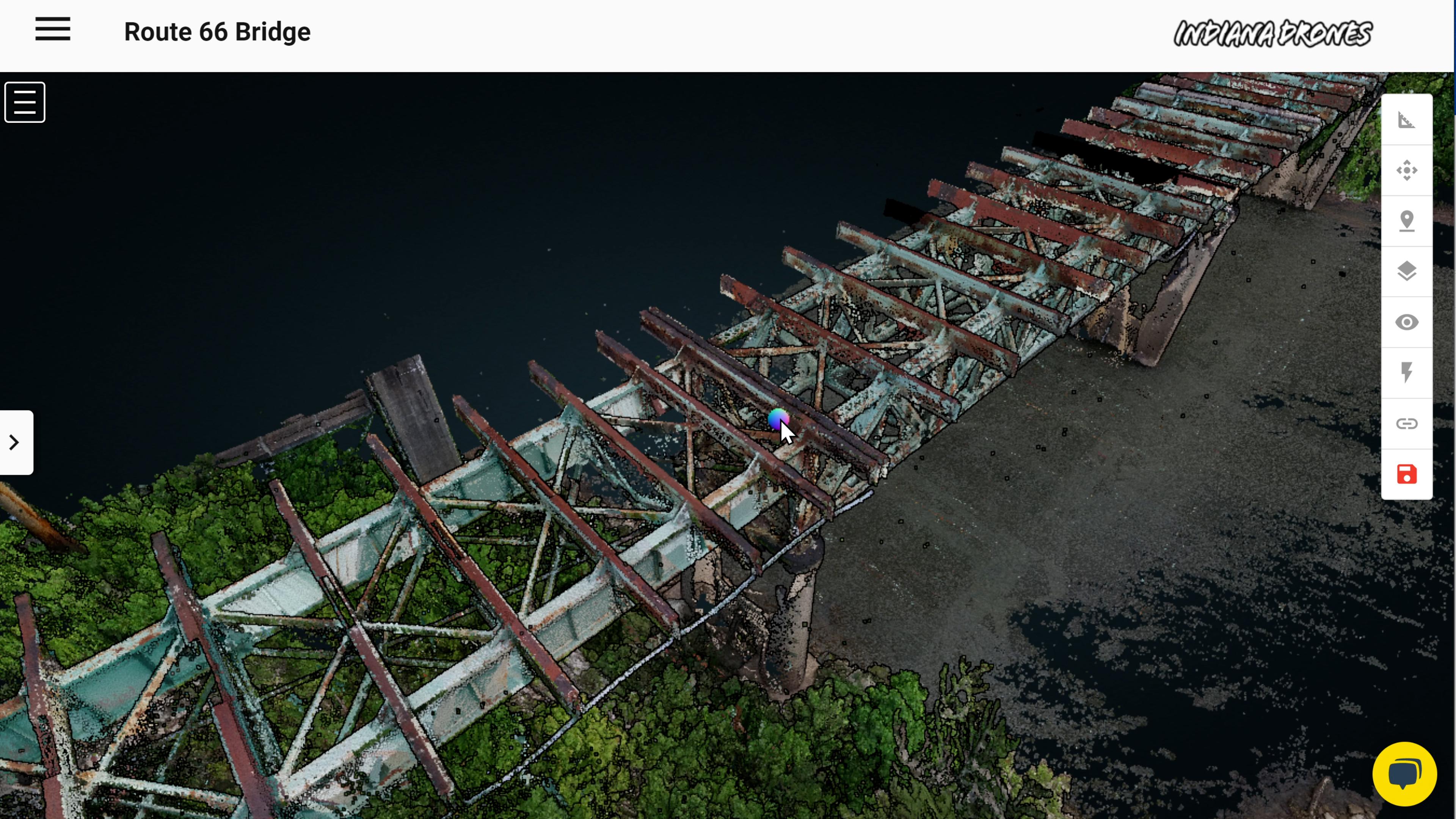 Drone LiDAR of an old route 66 truss bridge - i put together a video too | Scrolller