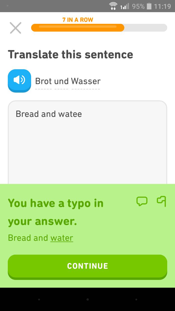 Duolingo marks your answer correct even if you have a typo | Scrolller