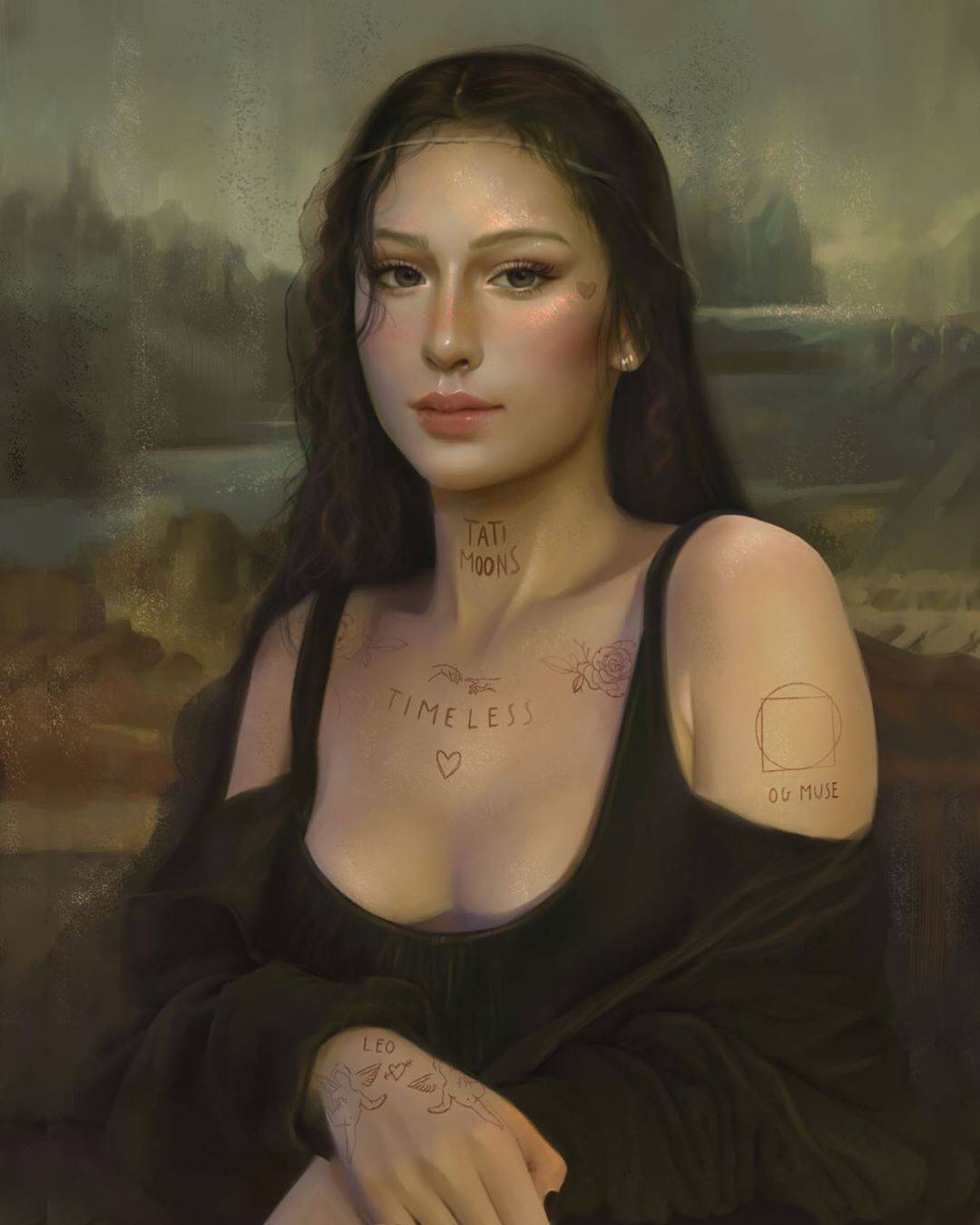 E-girl Monalisa | +250 Art | Scrolller