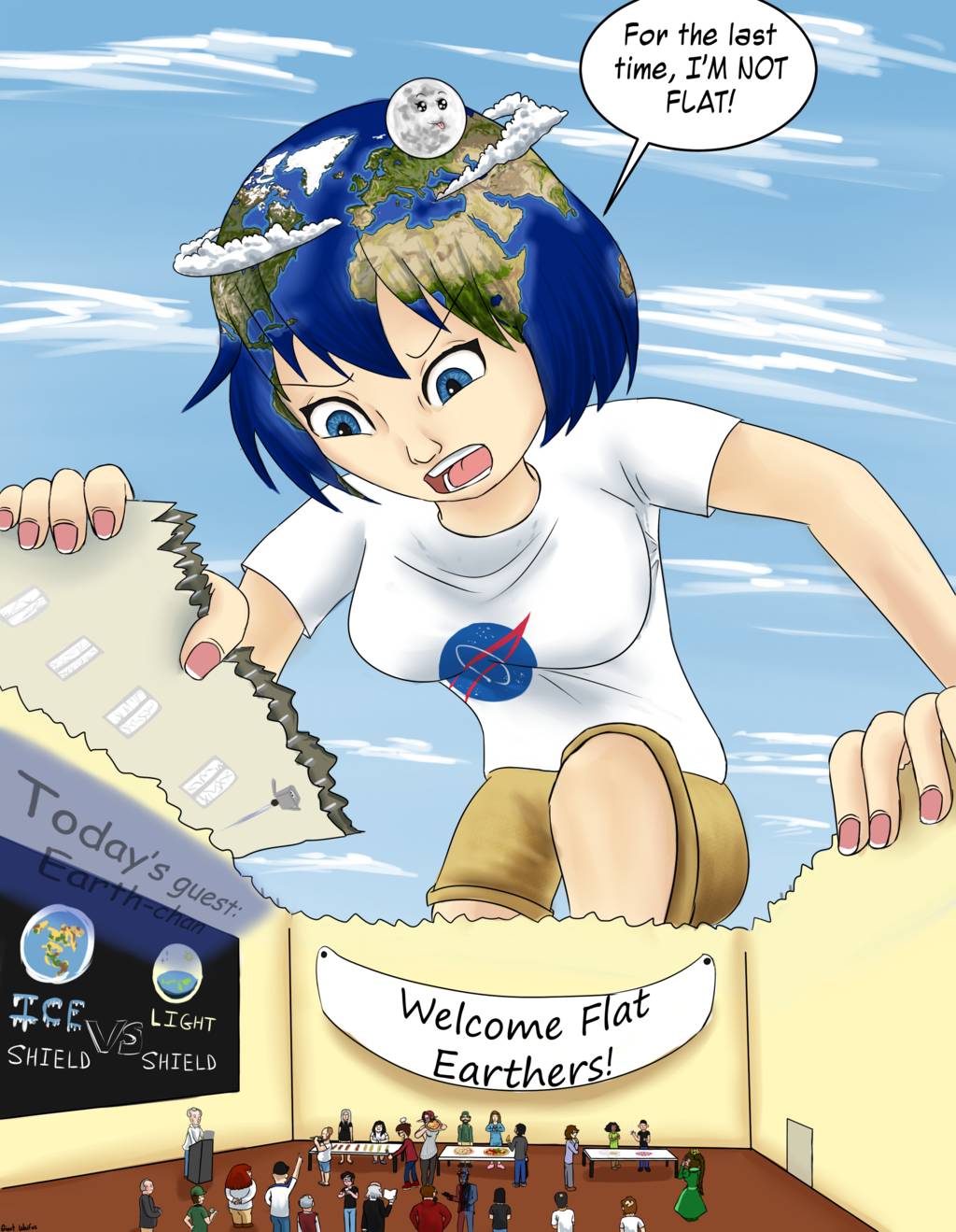 Earth-chan by "giantwaifus" | Scrolller