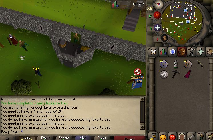 Easy clue scroll from man 2 steps Draynor/Fally | Scrolller