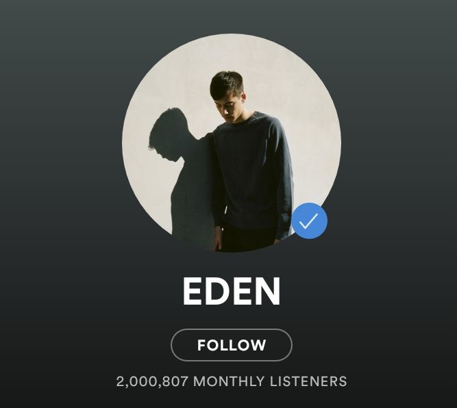 Eden hit two million monthly listeners!! | Scrolller