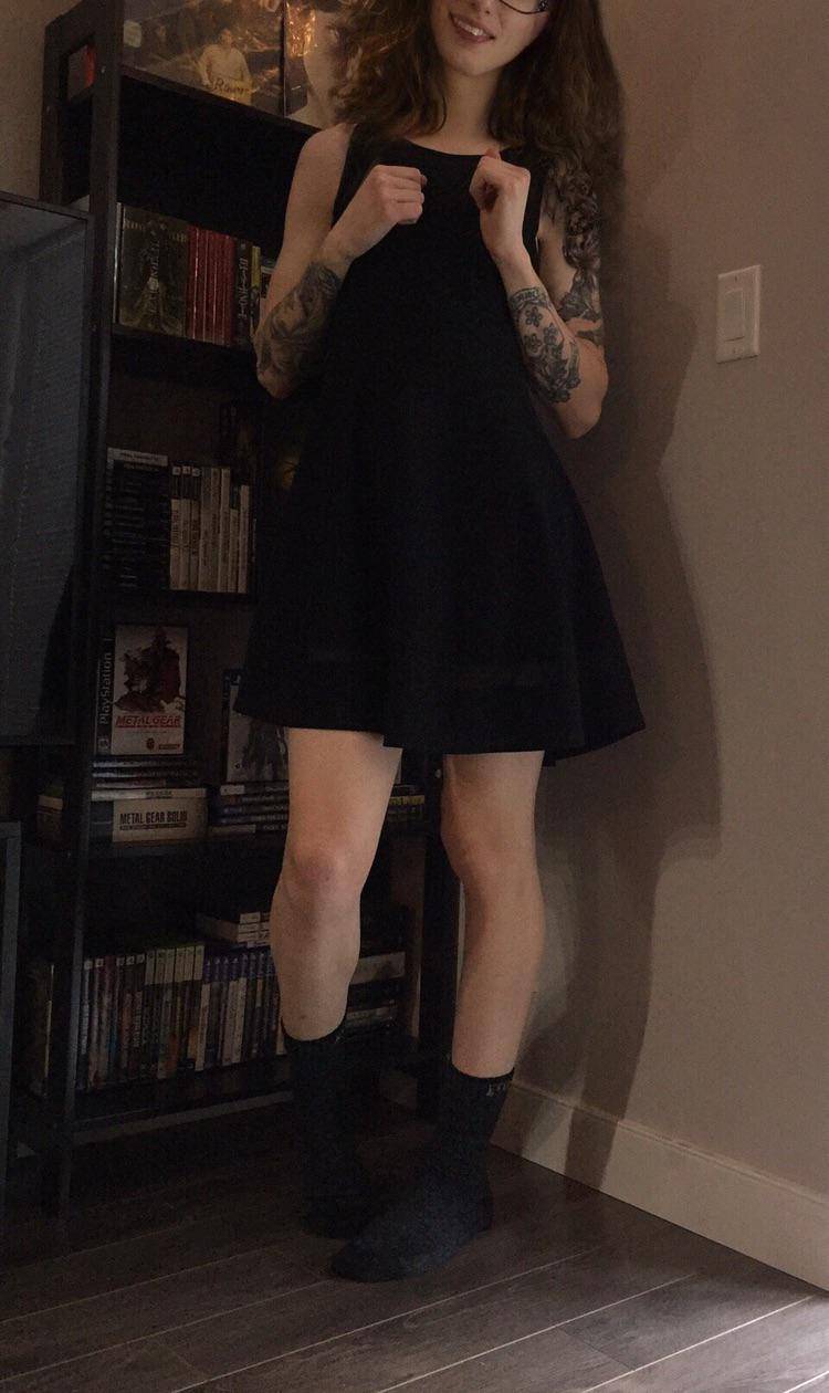 Edgy black dress tattoo femboi go brrr | Scrolller