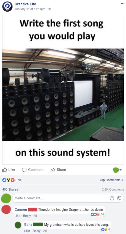 Edna's grandson likes Imagine Dragons | Scrolller