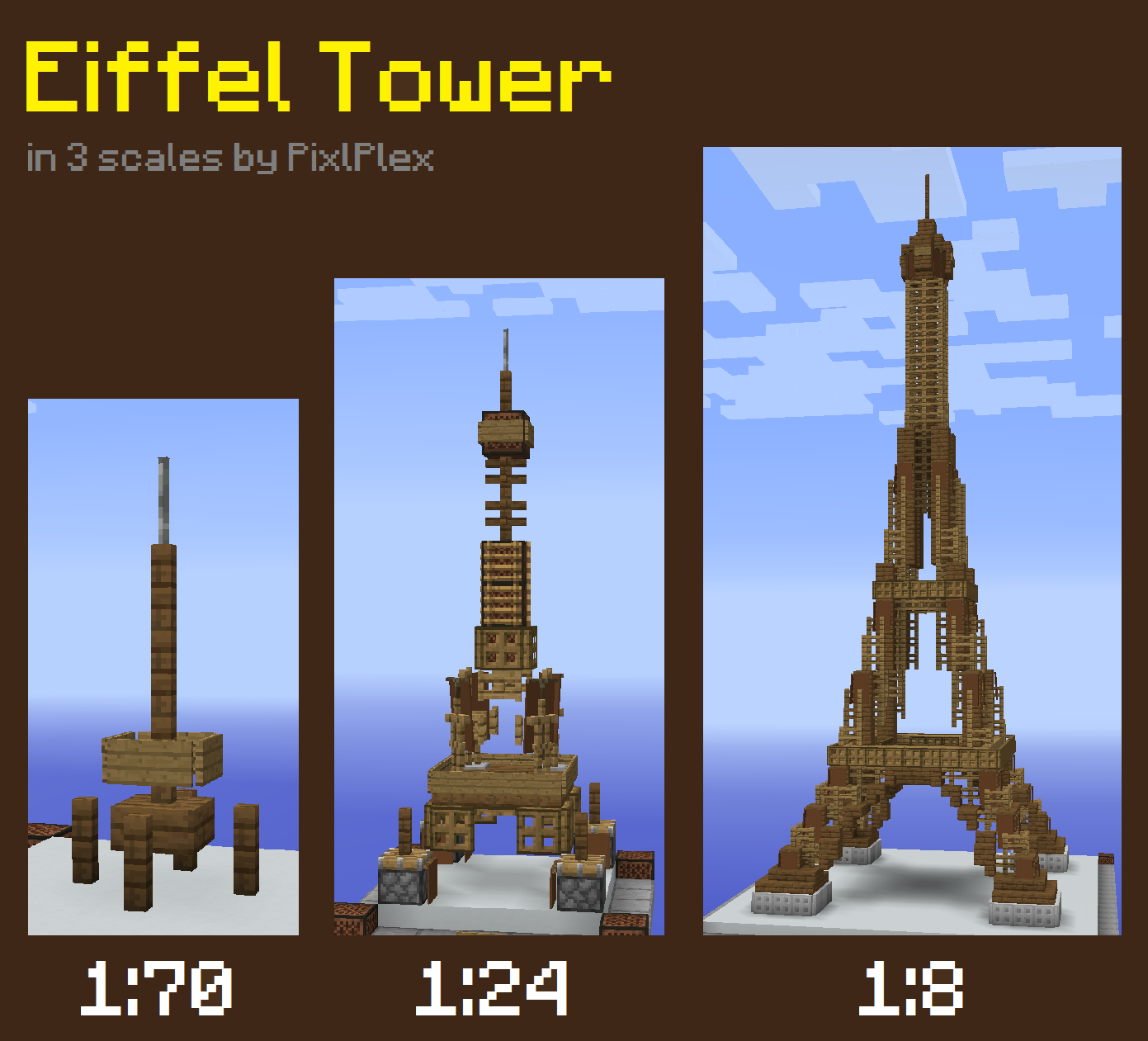 Eiffel Tower built in 3 scales | Scrolller