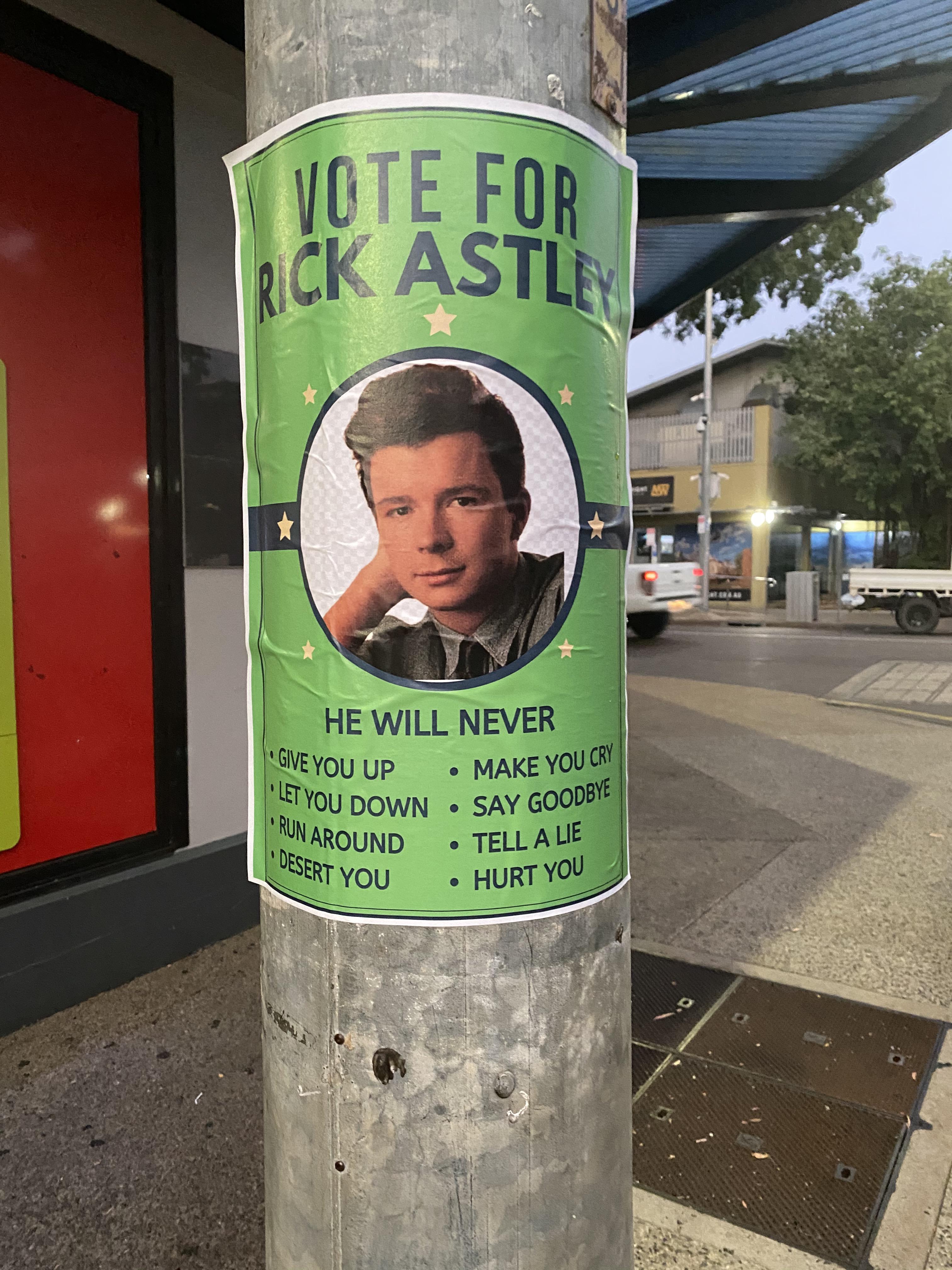 Electoral candidate Rickroll | Scrolller
