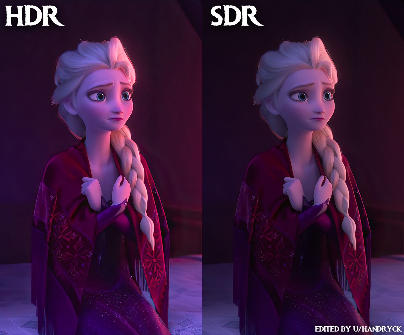 Elsa sitting on the bed - Phone 4K HDR/SDR | Scrolller