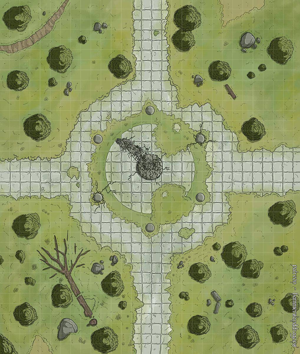Elven Shrine - my first fully colored map | Scrolller