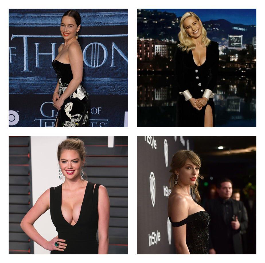 The four ultimate black dresses, worn by Emilia Clarke, Brie Larson, Kate Upton and Taylor Swift ...