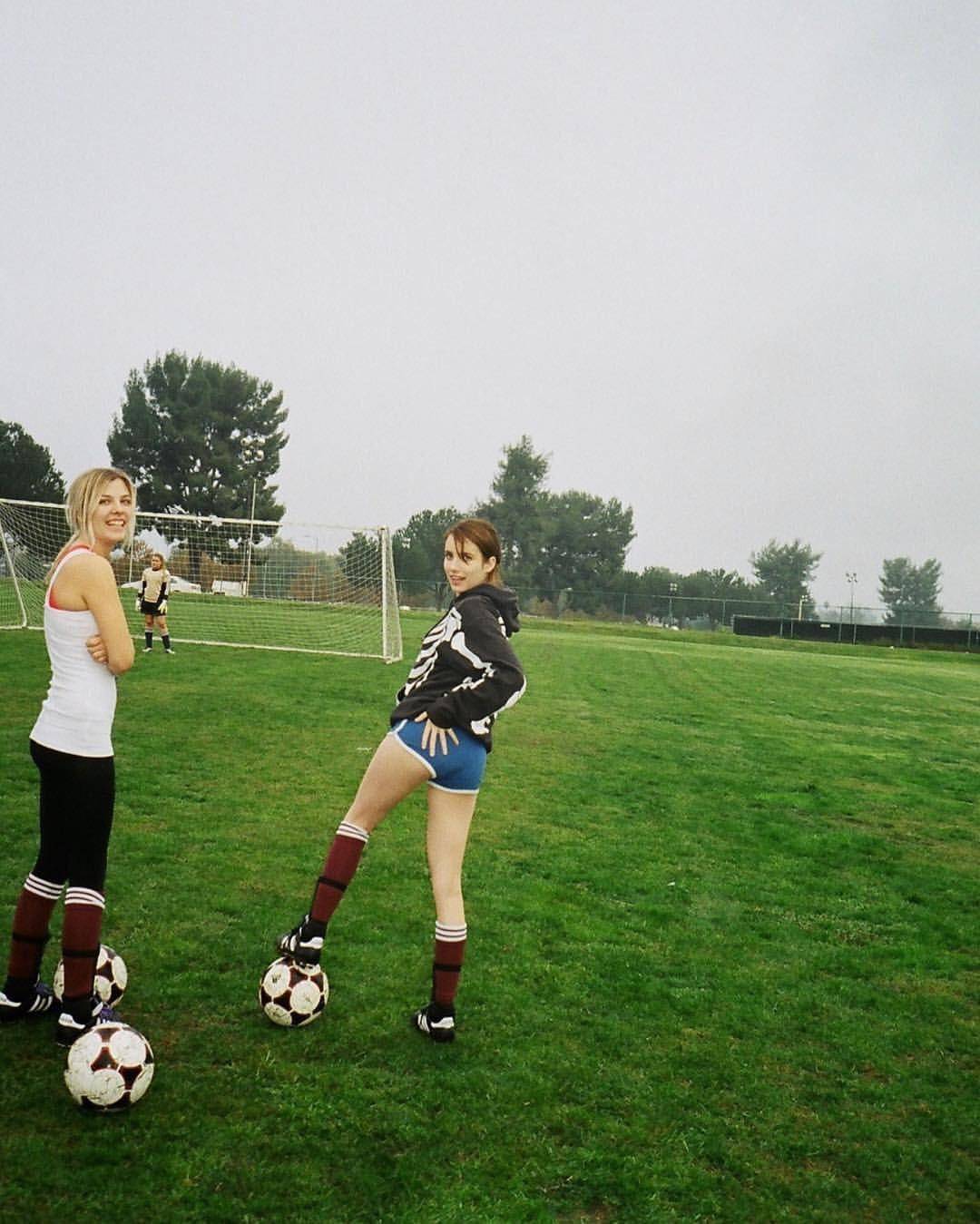 Emma Roberts in football shorts | Scrolller