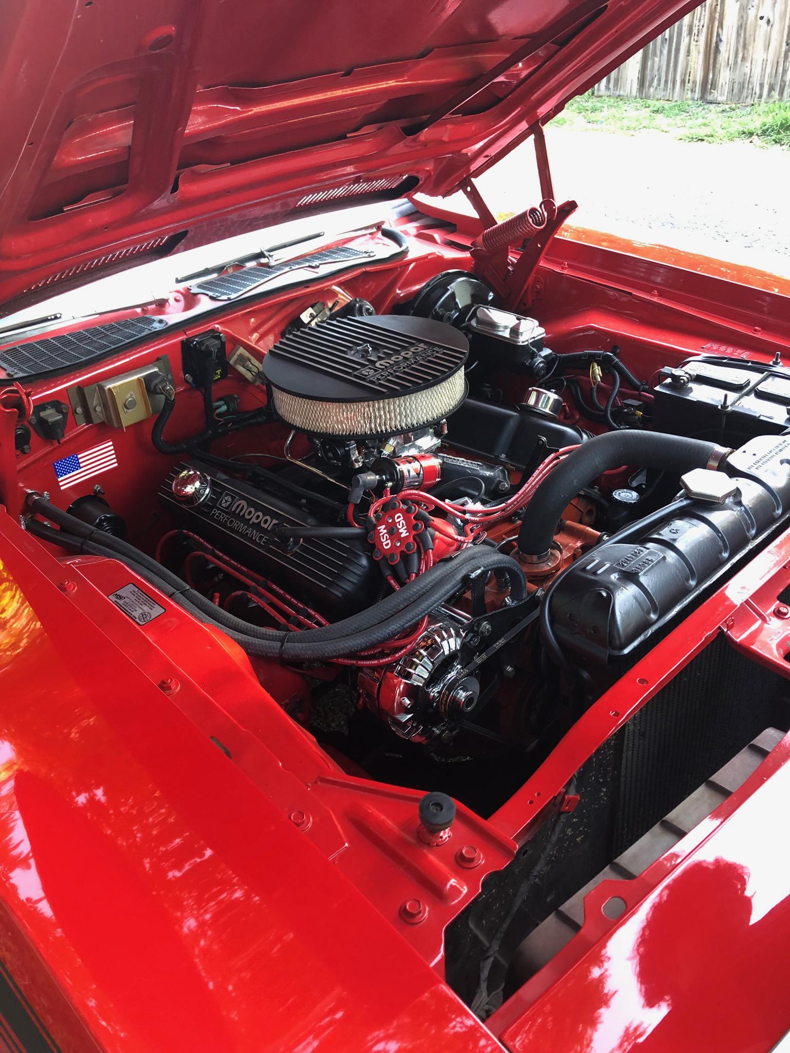 Engine bay of my 1973 Barracuda | Scrolller