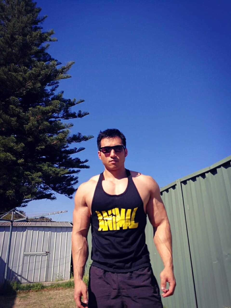 Enjoying a little post-workout pump. | Scrolller