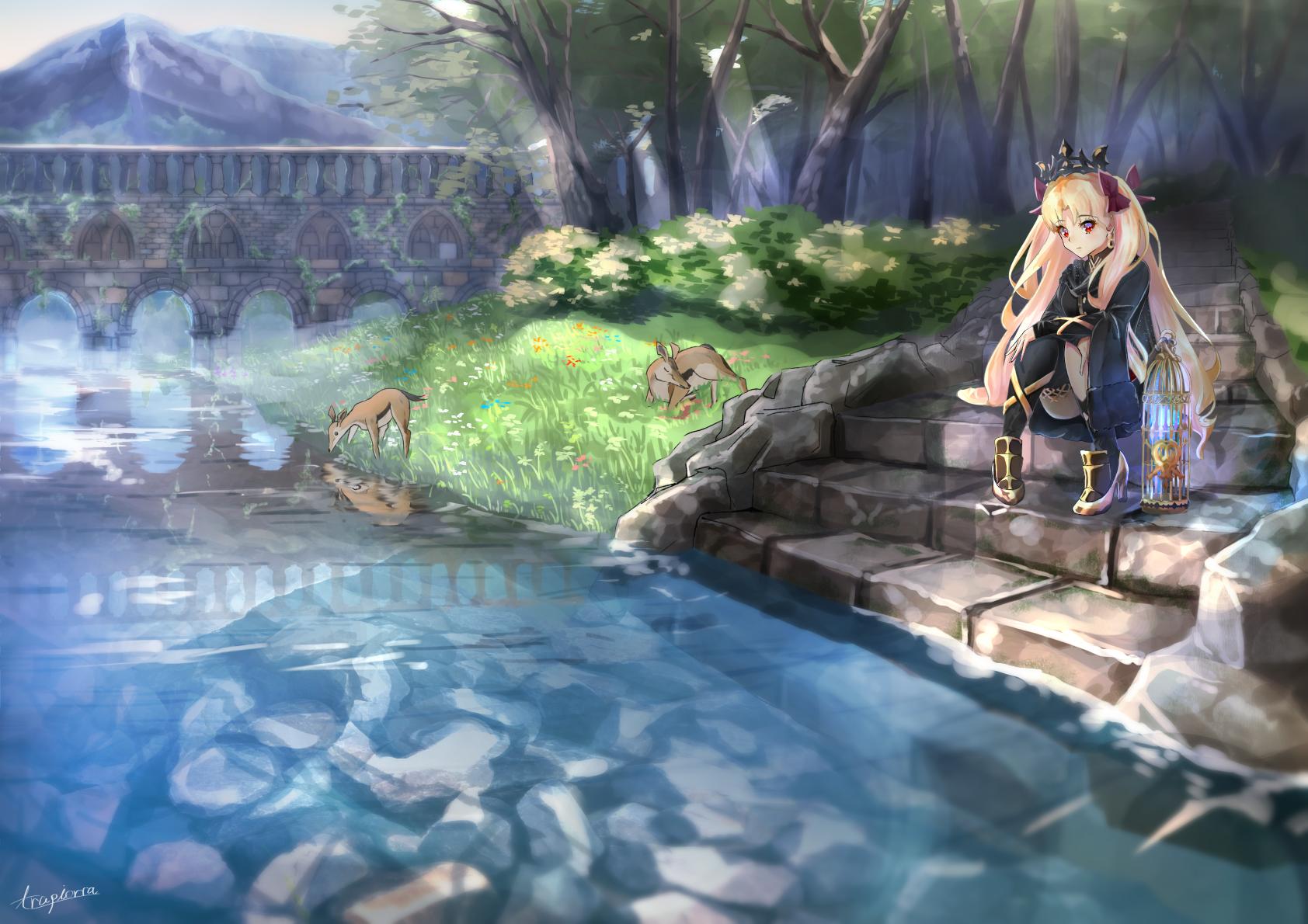 Ereshkigal sitting by the River | Scrolller