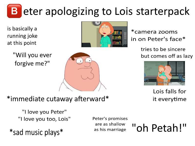 🅱️eter apologizing to Lois starterpack | Scrolller