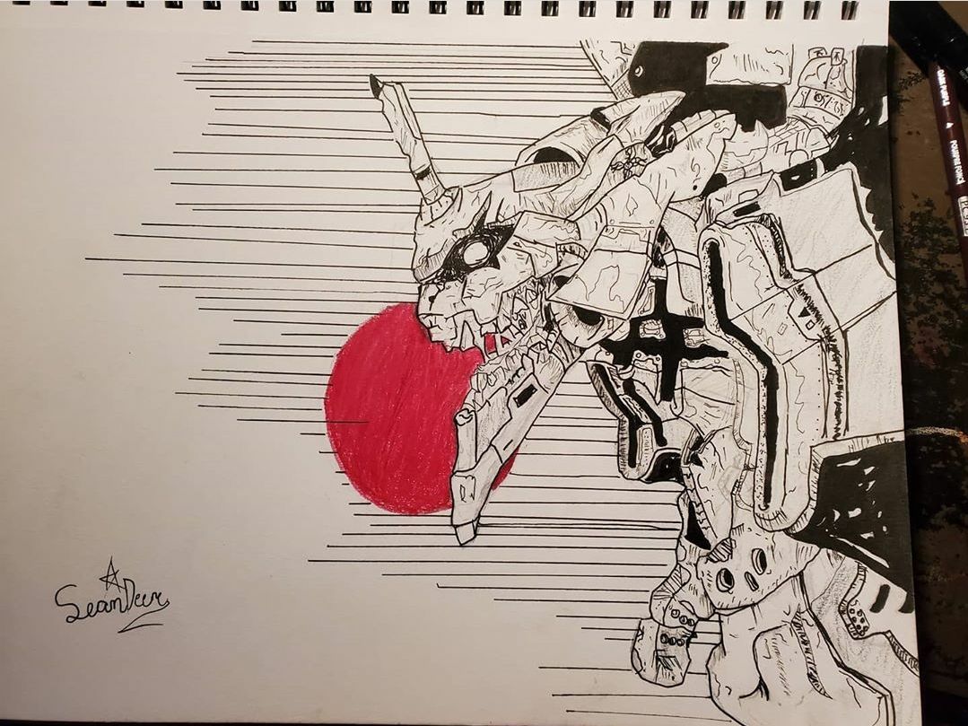 Eva 01 drawing. | Scrolller