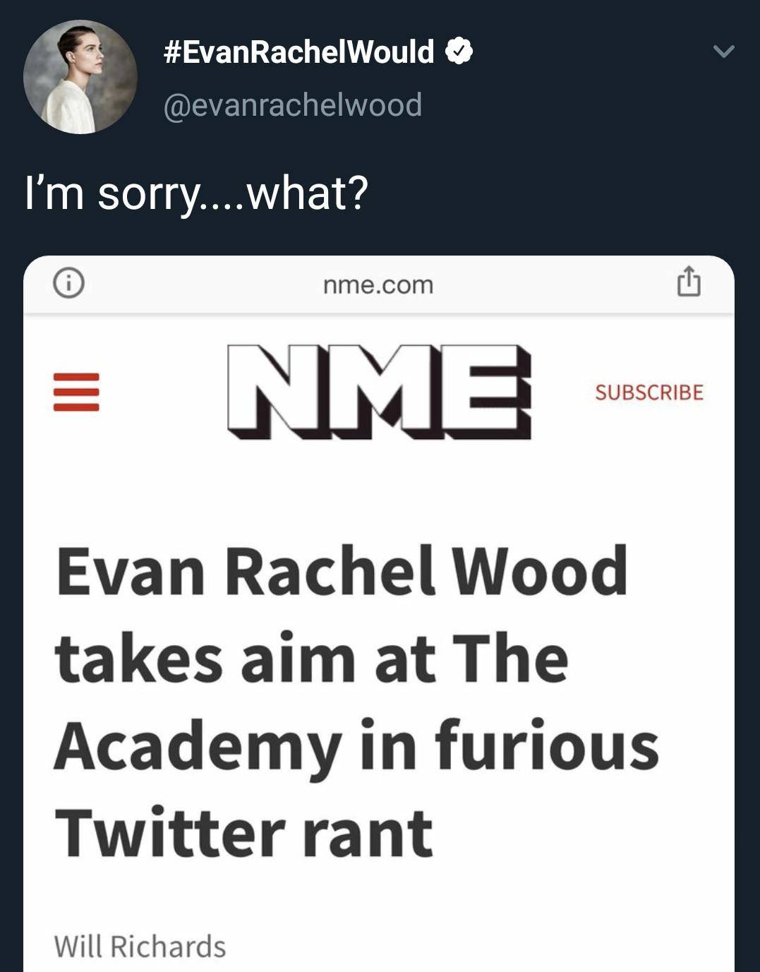 Evan Rachel Wood calls out trash media on Twitter | Scrolller