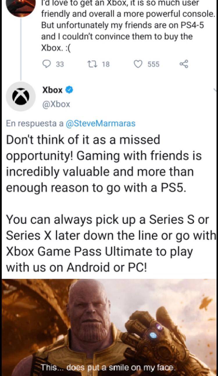 Even Xbox disagrees with console wars | Scrolller