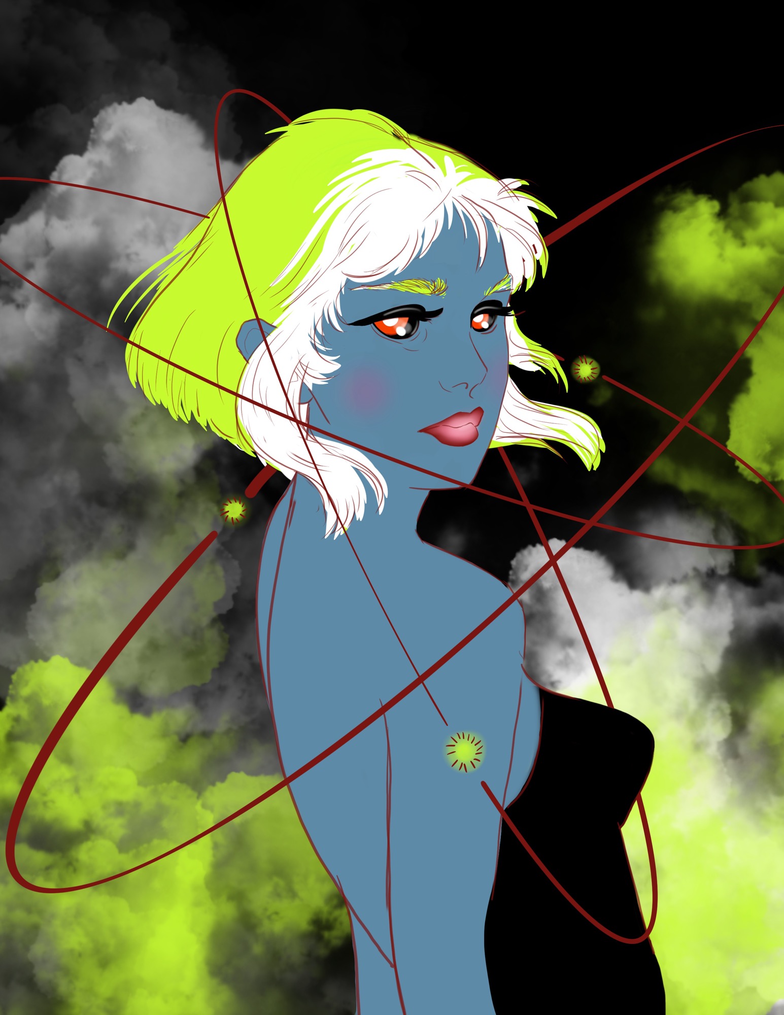 “evil miss rona”, me, procreate, 2020 | Scrolller