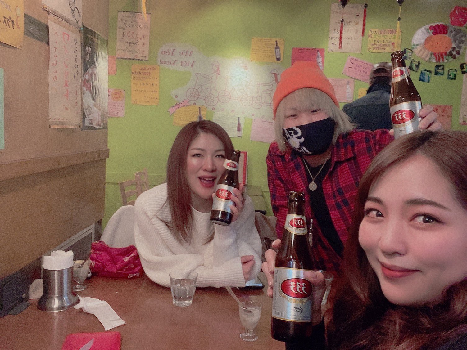 ex-Stardom wrestler and fashion icon Nao Yamaguchi with some unlikely drinking buddies! | Scrolller