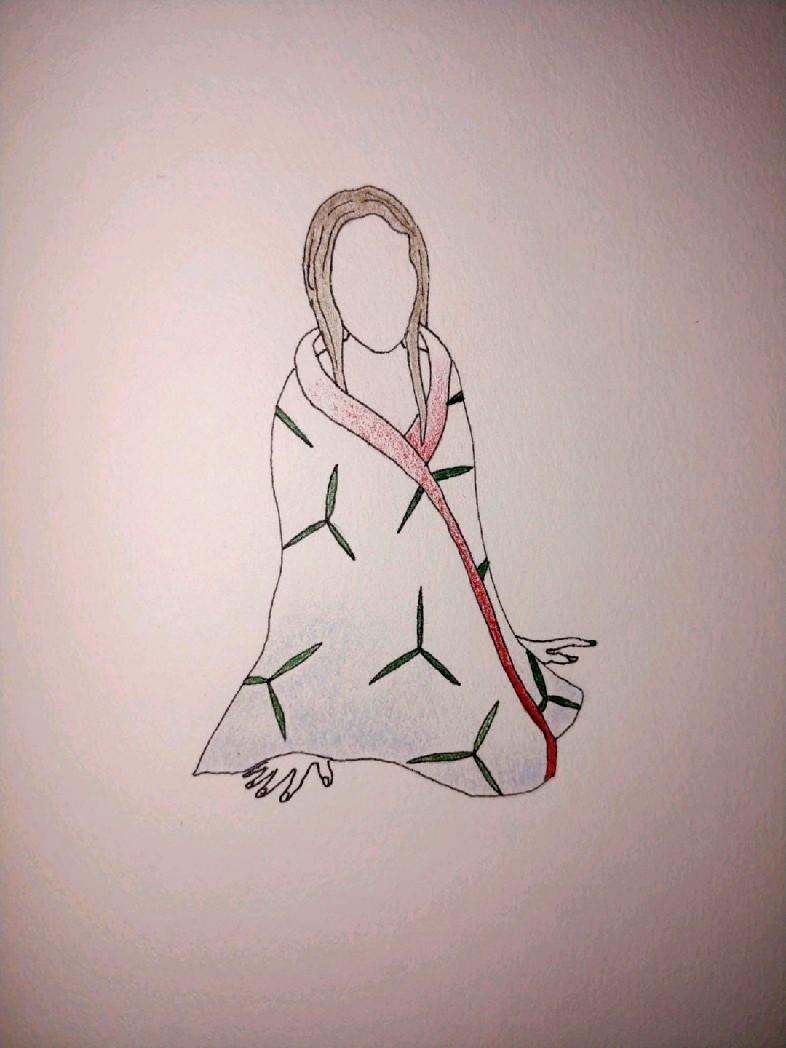 Faceless Geisha. Pen and Ink with colored pencil | Scrolller
