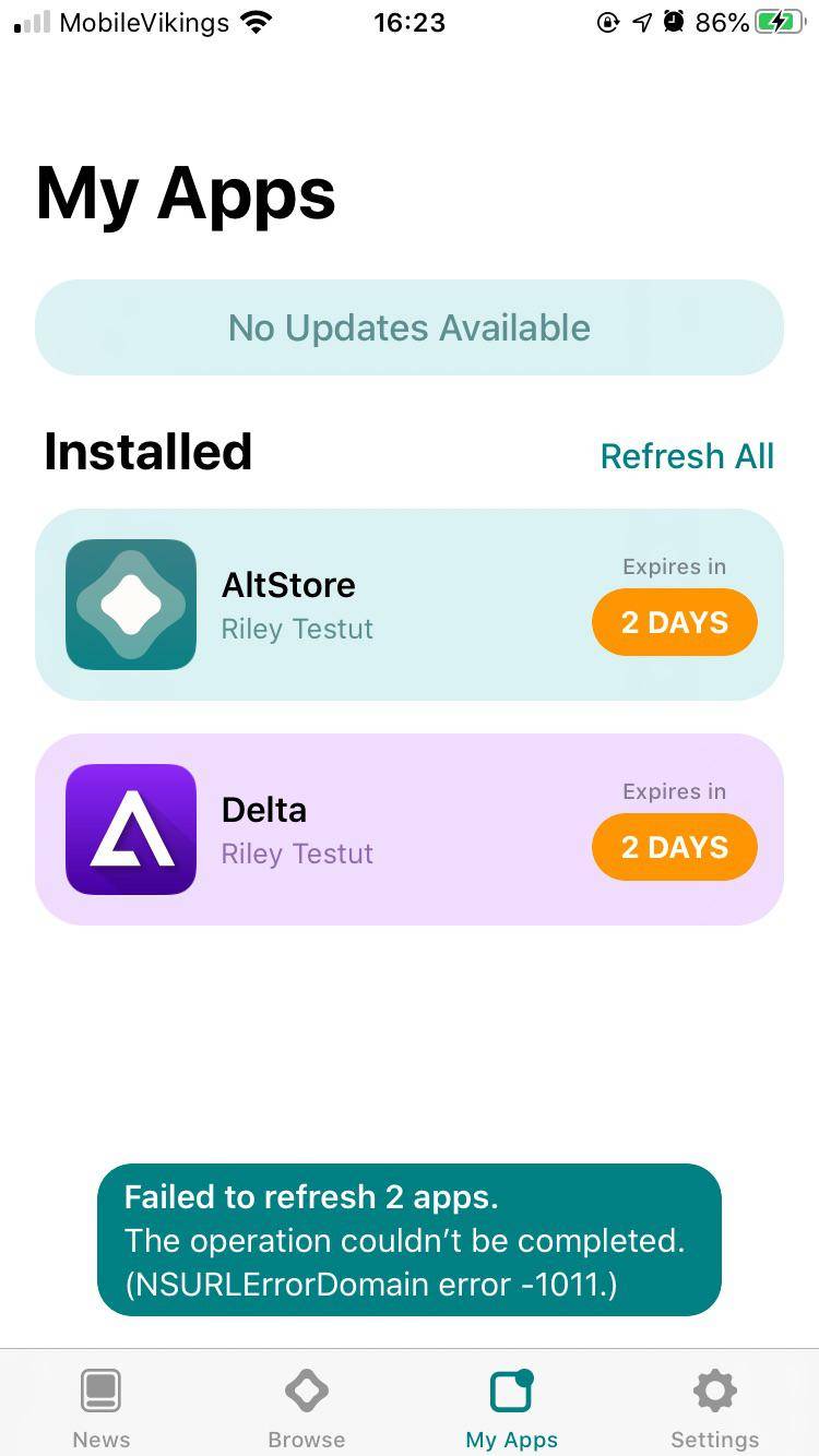 Failed to refresh. Anyone know how to fix this? | Scrolller