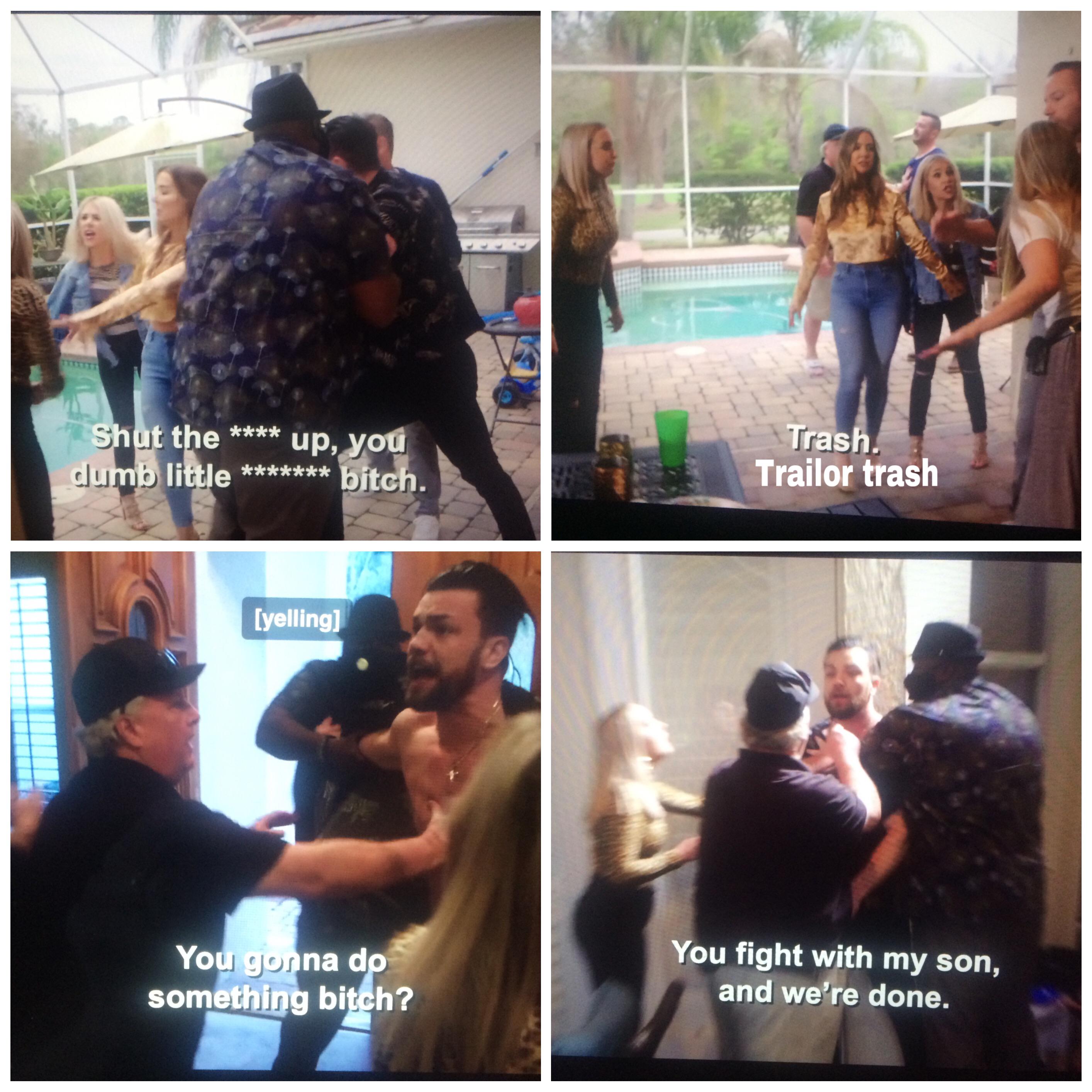 Family Libby is brawling Andre has baby Chuck pinned to the ground and the family is trying to ...