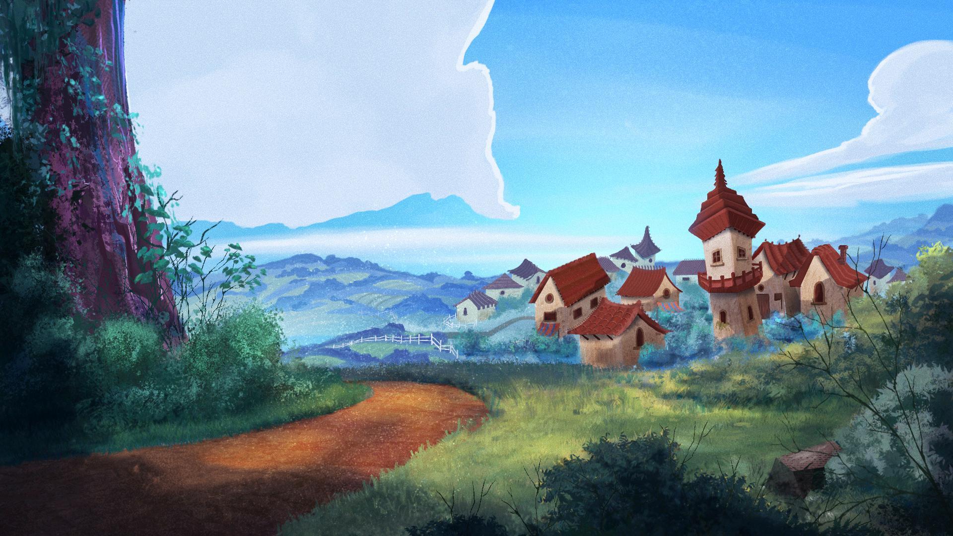 Fantasy landscape made in Procreate | Scrolller