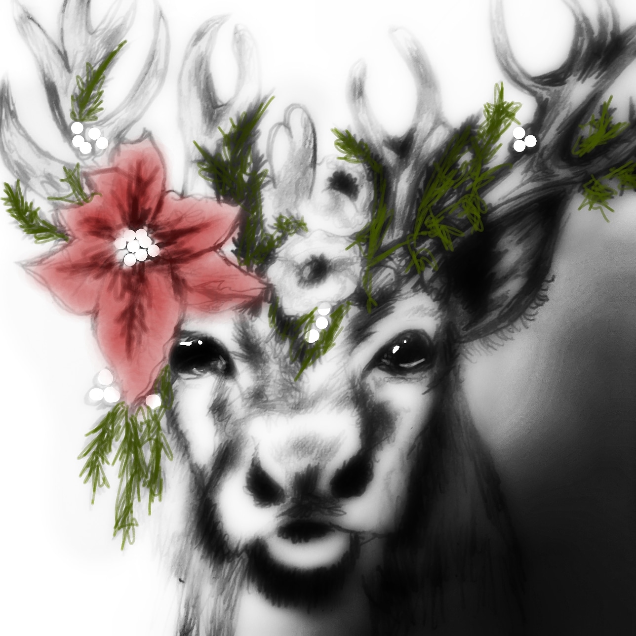 Fauna Flora Festive, Me, Mixed Media, 2020 | Scrolller