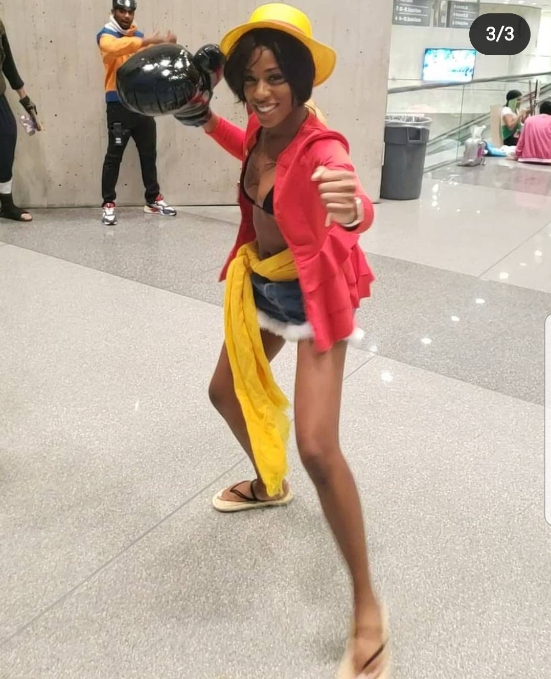 Female Luffy With Gear Three Inflatable Right Hand Anime Nyc 2019 At Jacob Javits Center