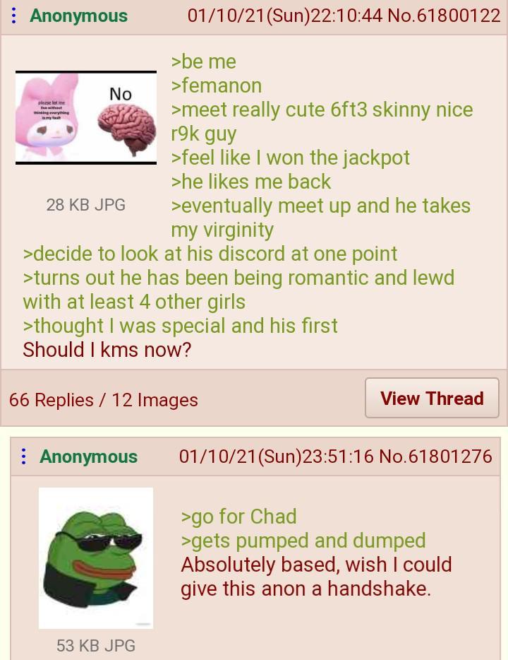 Femanon meets a chad | Scrolller