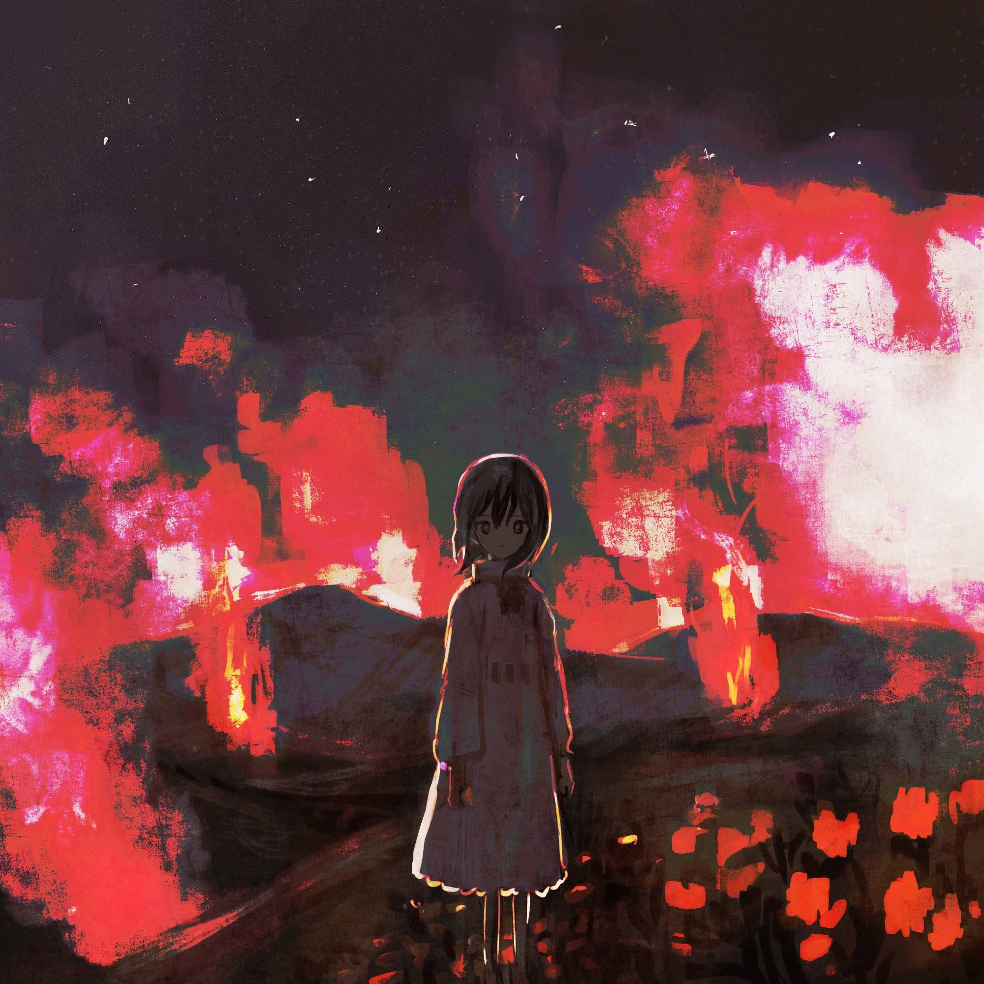 field on fire [original] | Scrolller