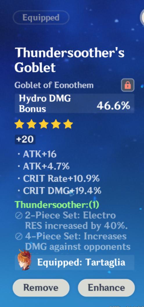 Finally a good goblet, now for that attack %compass | Scrolller