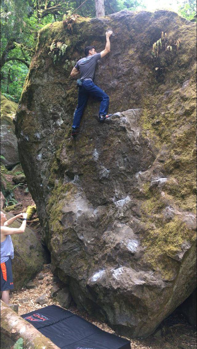Finally got to take it outside! Trask Boulder in Carver, OR | Scrolller