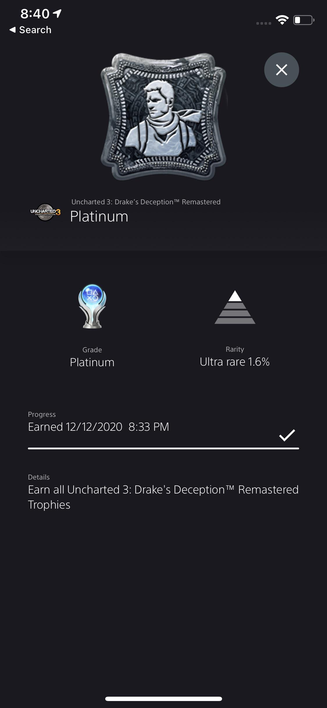Finally Got Uncharted 3 Platinum! | Scrolller