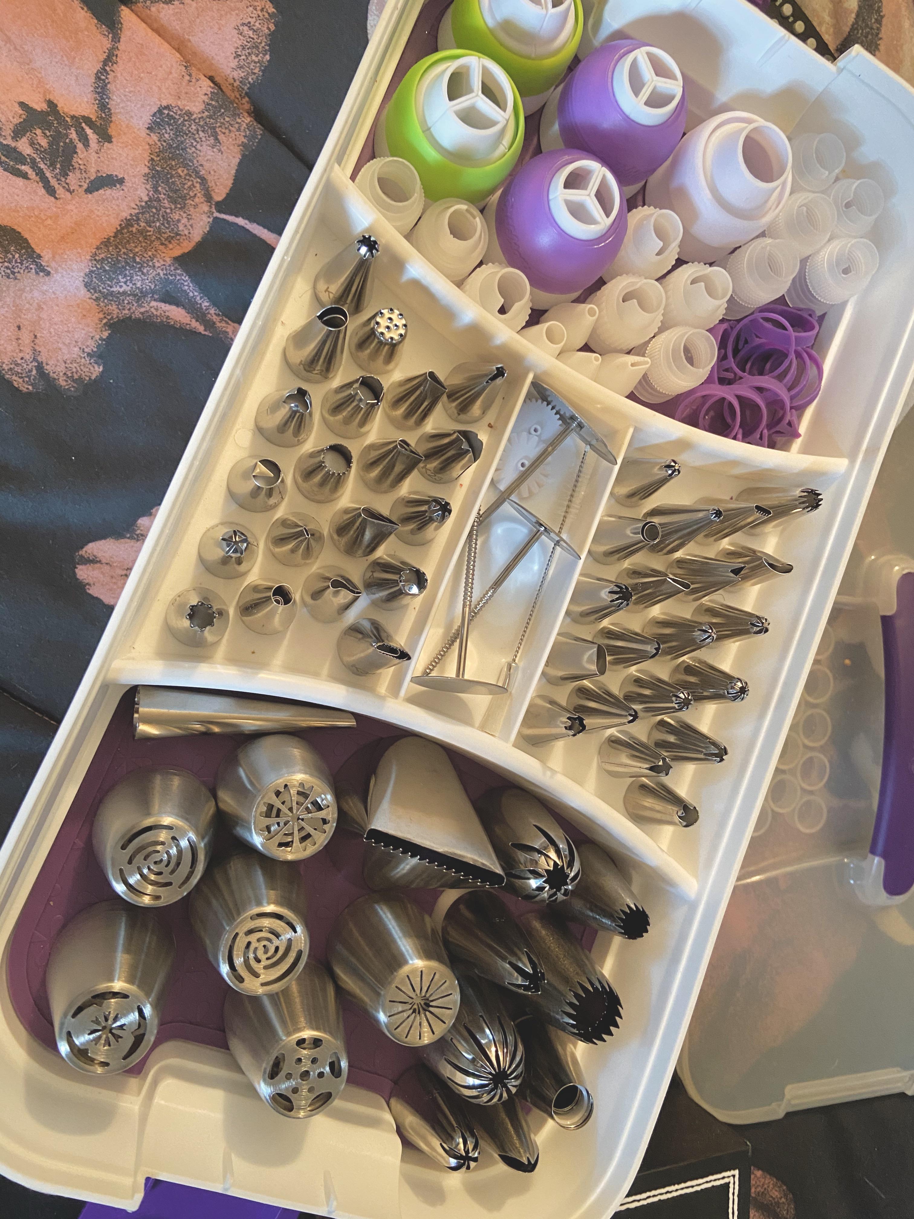 Finally organized my decorating tips all in one place. I managed to make ~120 tips fit, plus all ...