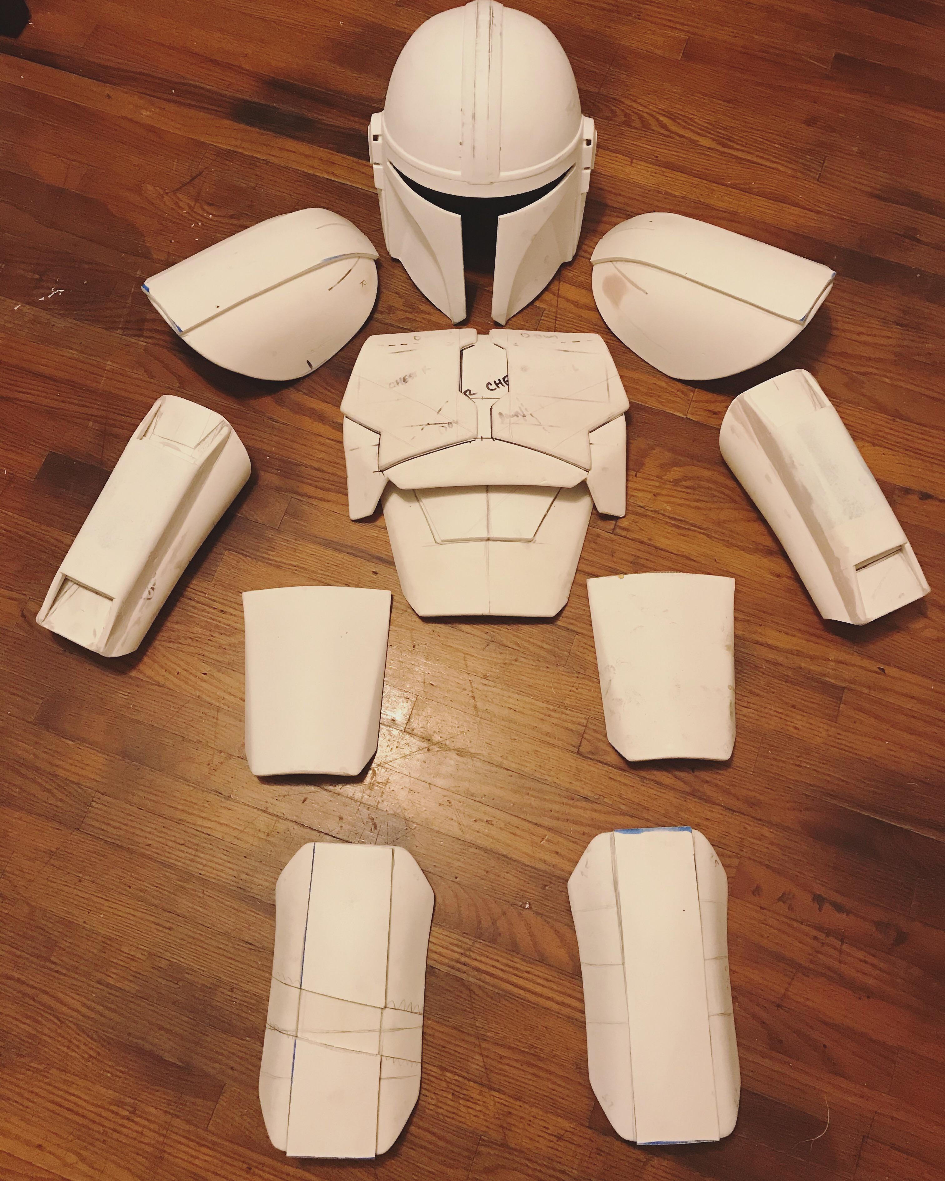 Finished forming the gauntlets. Seeing the armor complete for the first time... | Scrolller