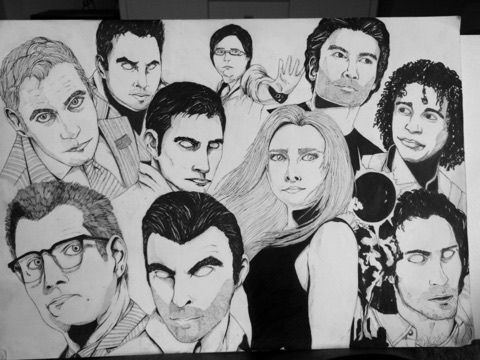 Finished my a3 heroes piece (the petrelli family don't look right i ...