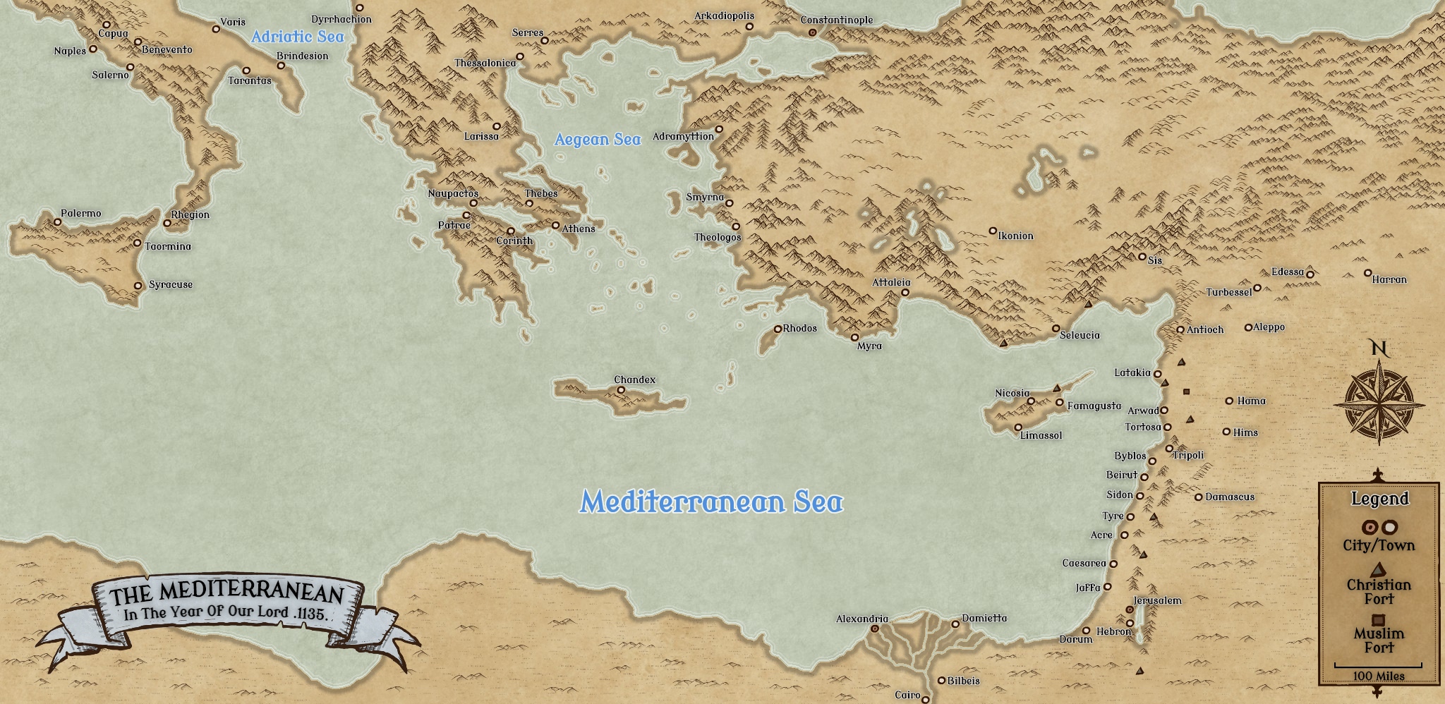 Finished my Crusades RPG map. | Scrolller