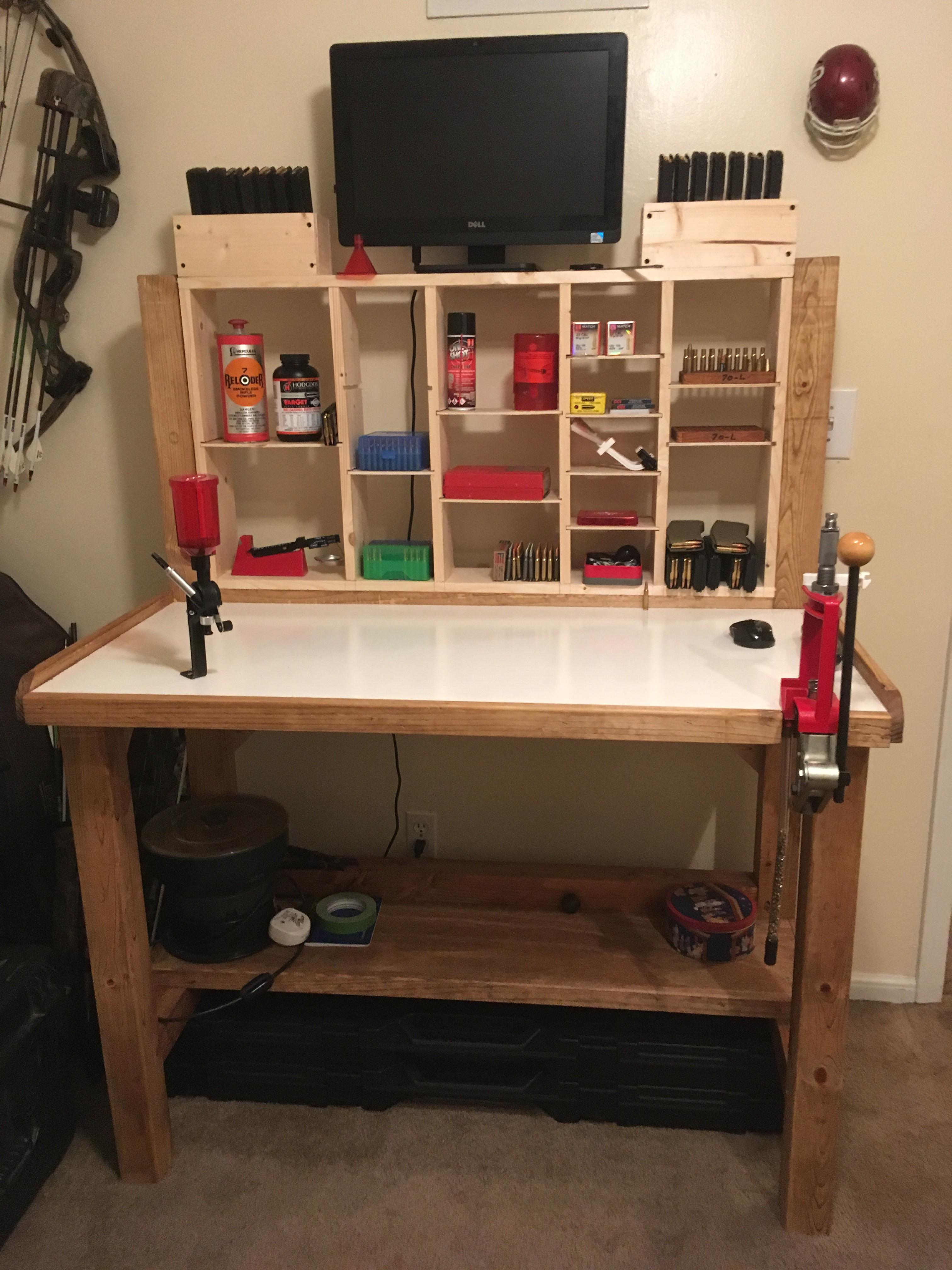 Finished my reloading bench. | Scrolller