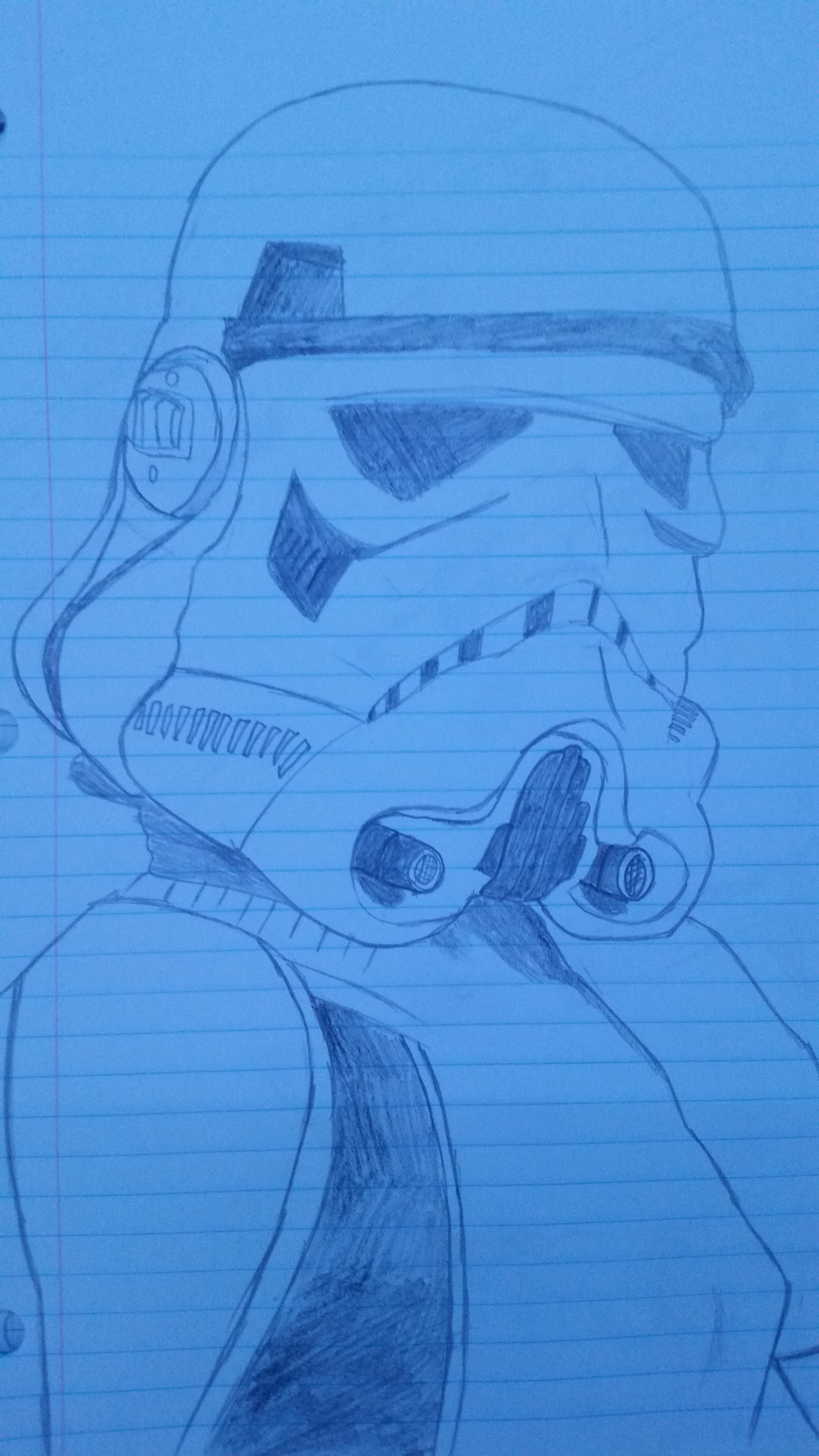 First attempt at drawing a stormtrooper. | Scrolller