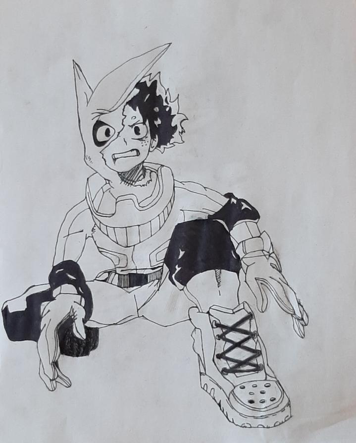 First attempt at drawing izuku midoriya. | Scrolller
