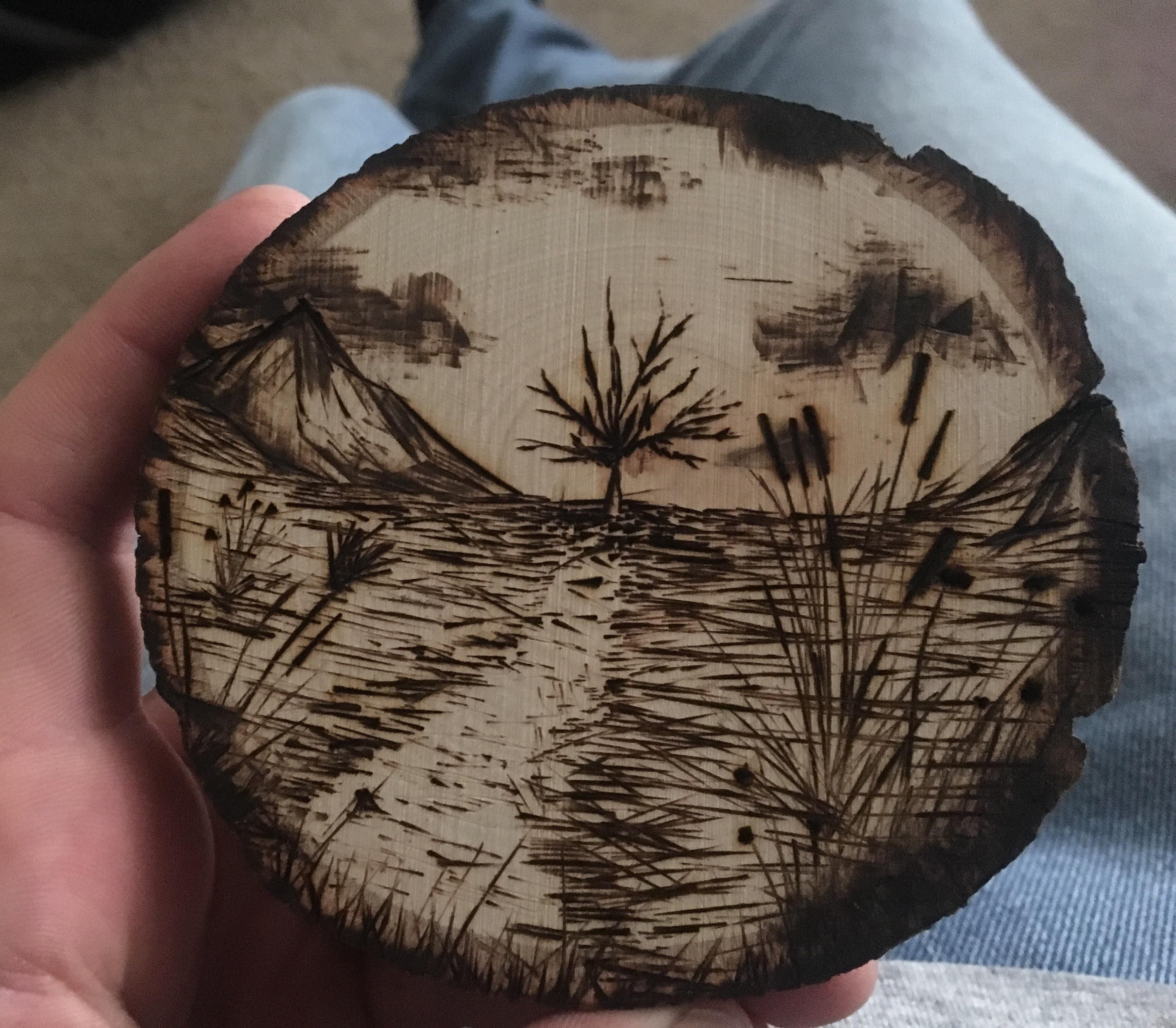 First attempt at wood burning | Scrolller