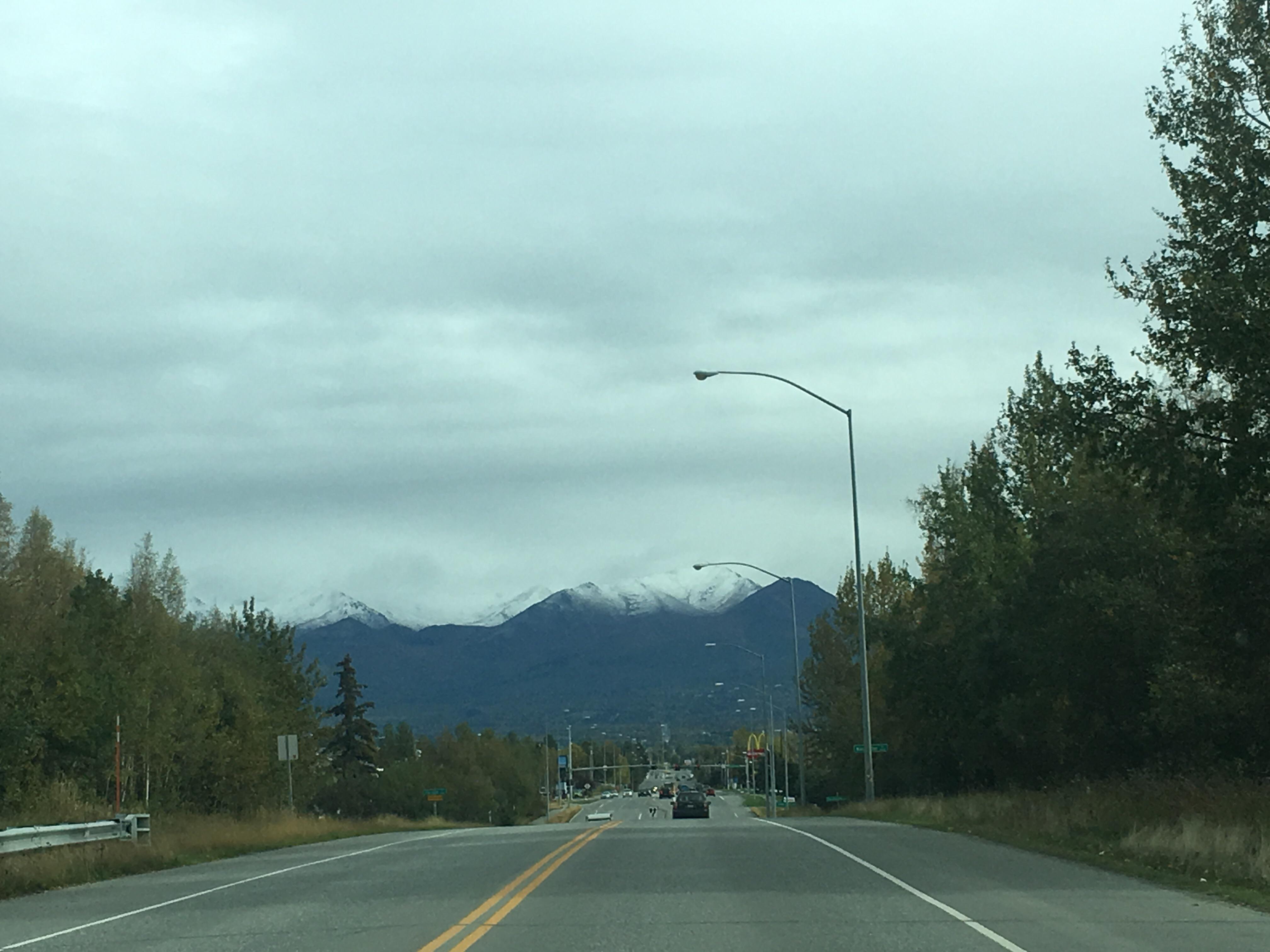 First bit of snow on the peaks, Anchorage Alaska | Scrolller