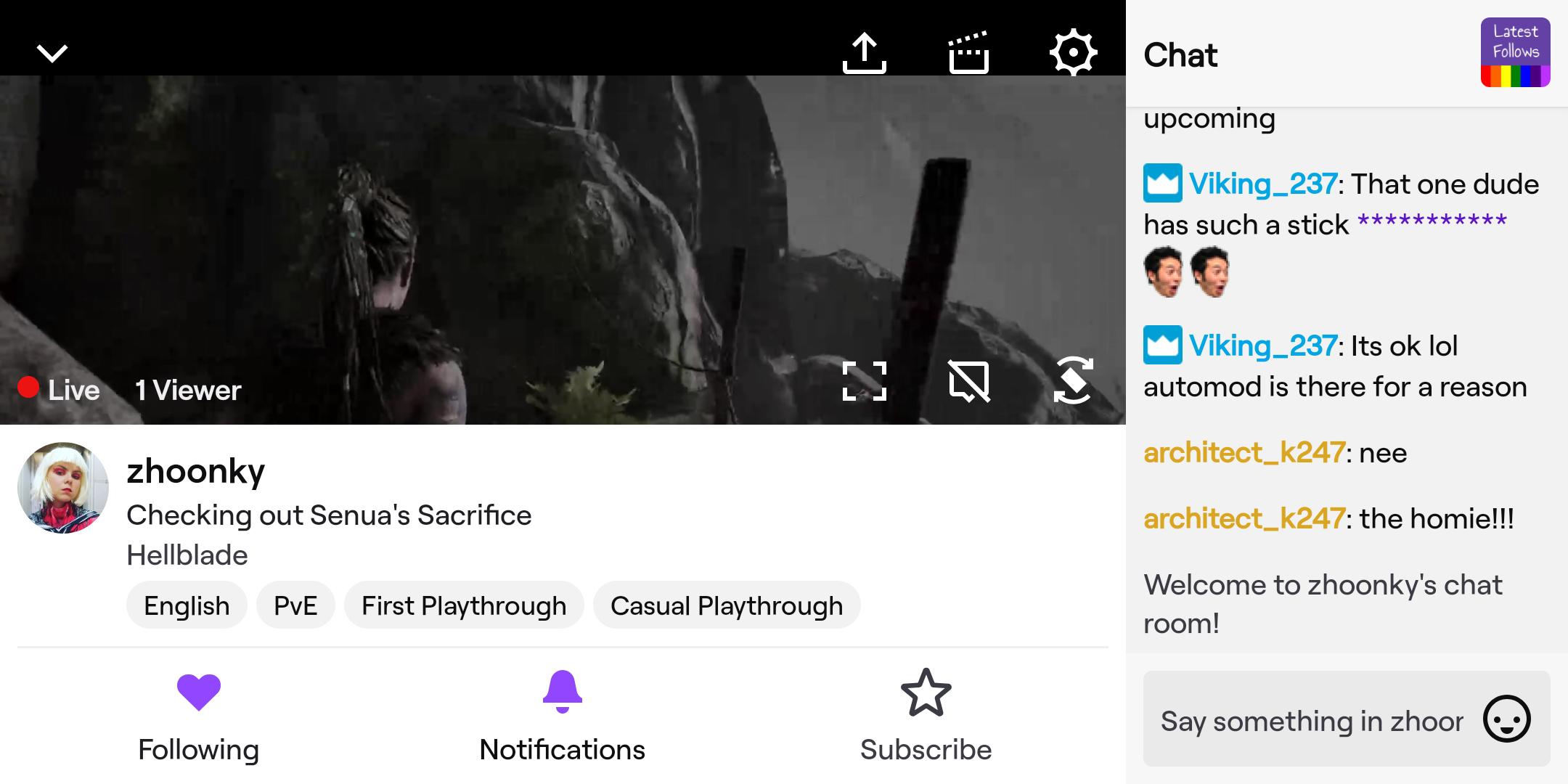 First Playthrough!! Finally convinced her to start the journey | Scrolller