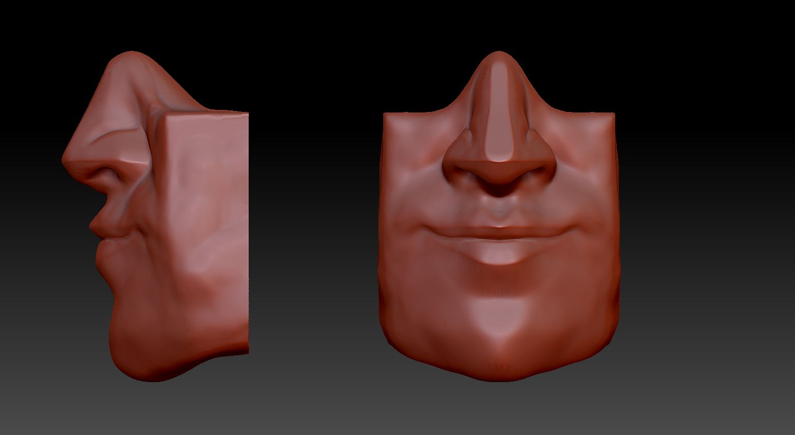 First sculpt: Facial Anatomy Practice - Mouth and Nose - Criticism and Tips Welcome! | Scrolller