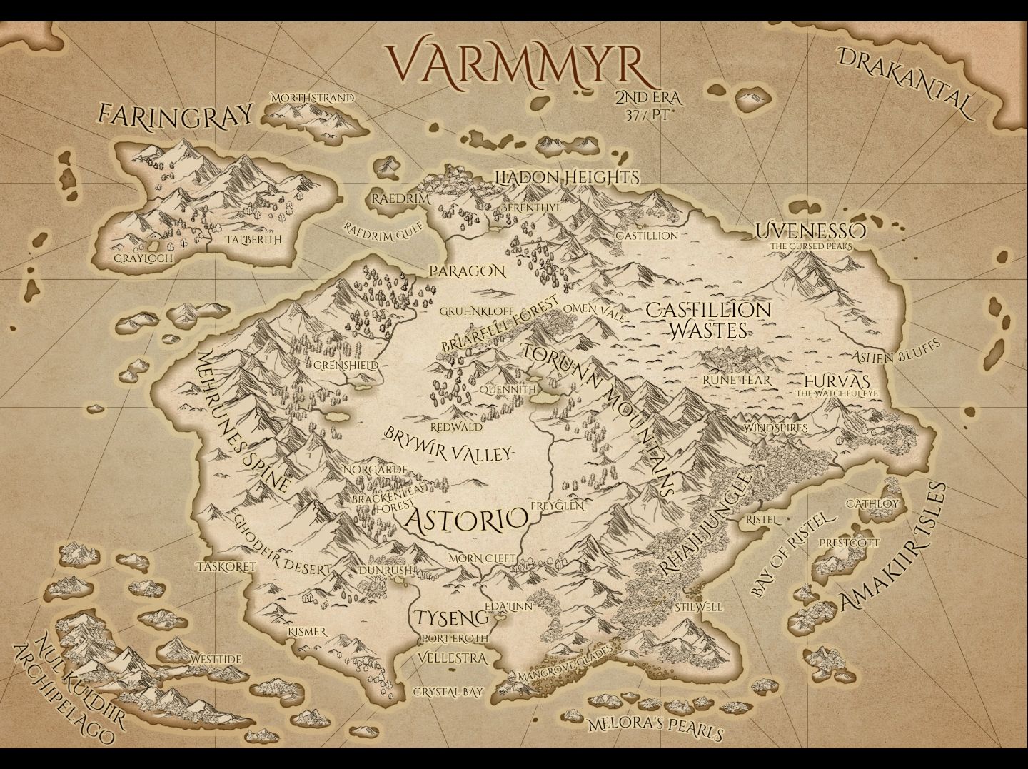 First time DM, my first homebrew World Map. | Scrolller