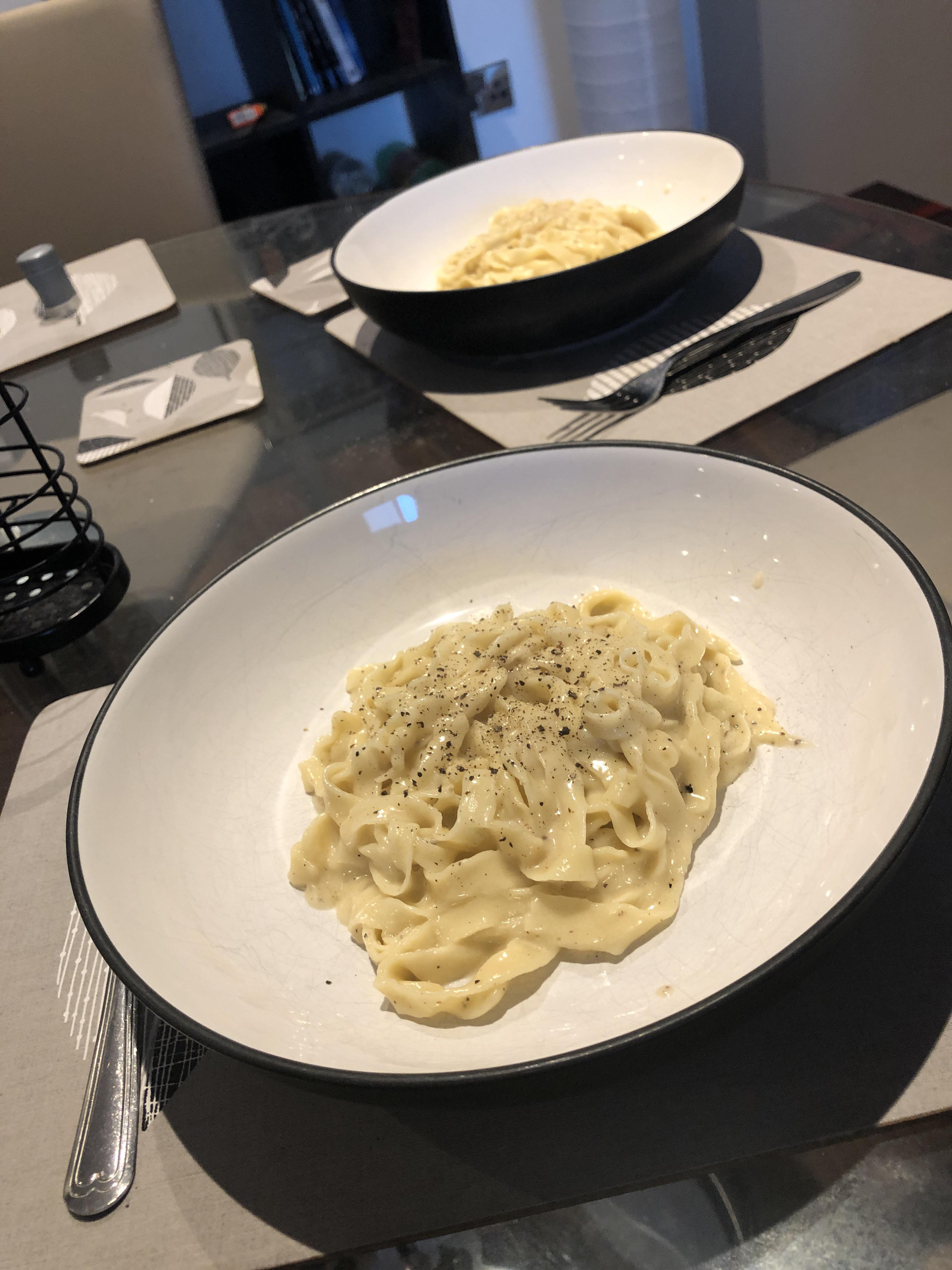 First time making pasta from scratch: Cacio e Pepe ️ | Scrolller