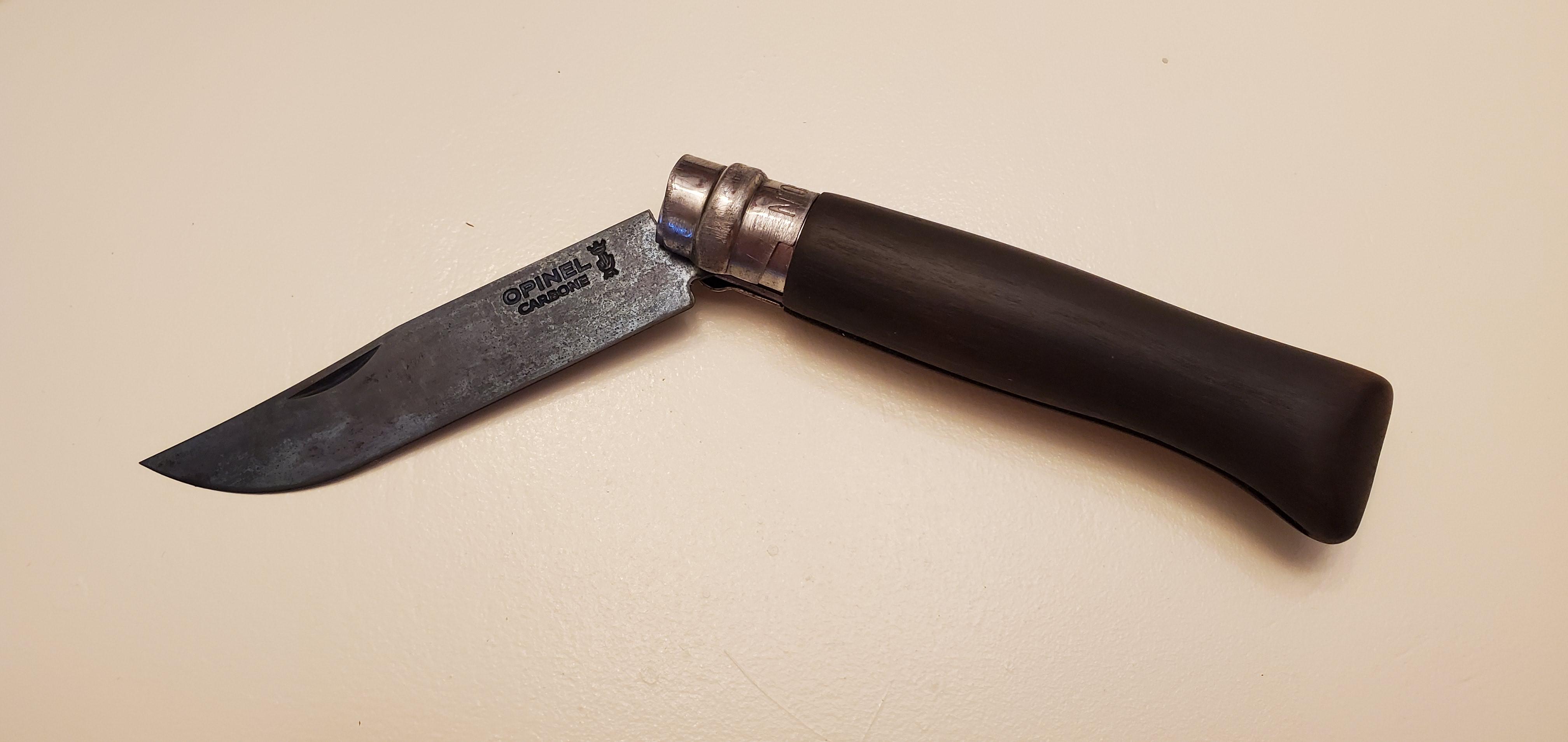 first time modding an opinel, tried to keep it pretty simple, and im loving how it turned out ...