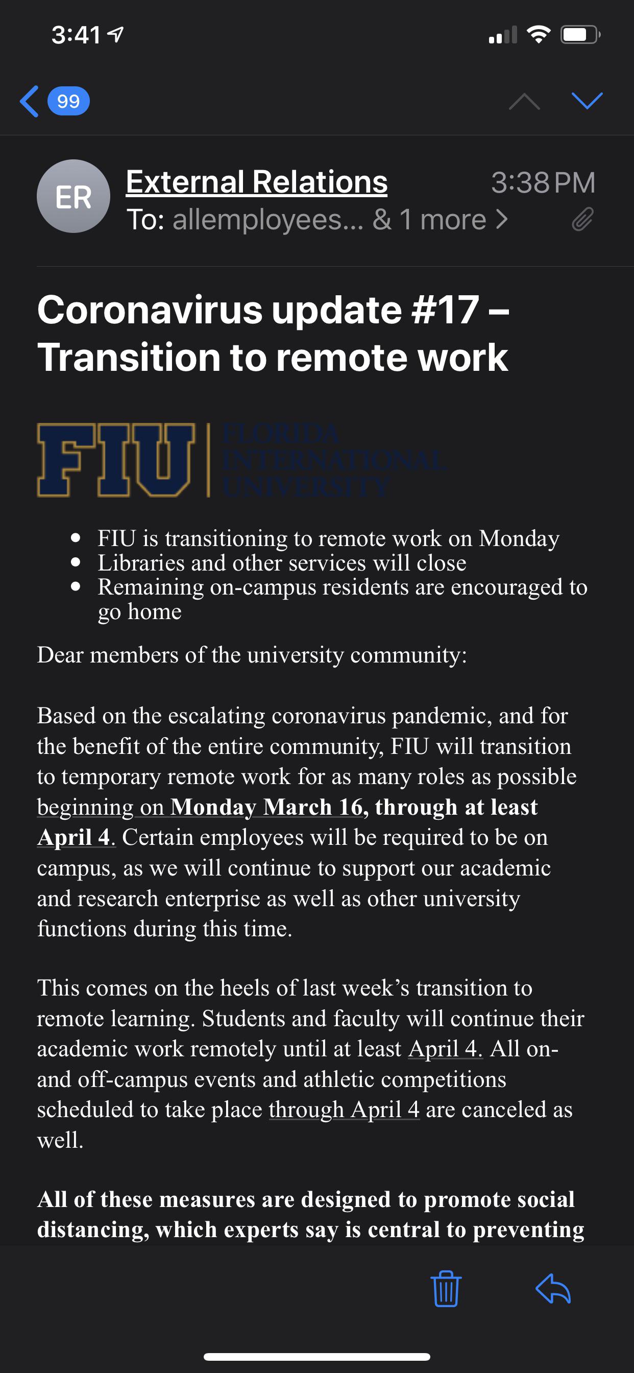 FIU employees Transition to remote work | Scrolller